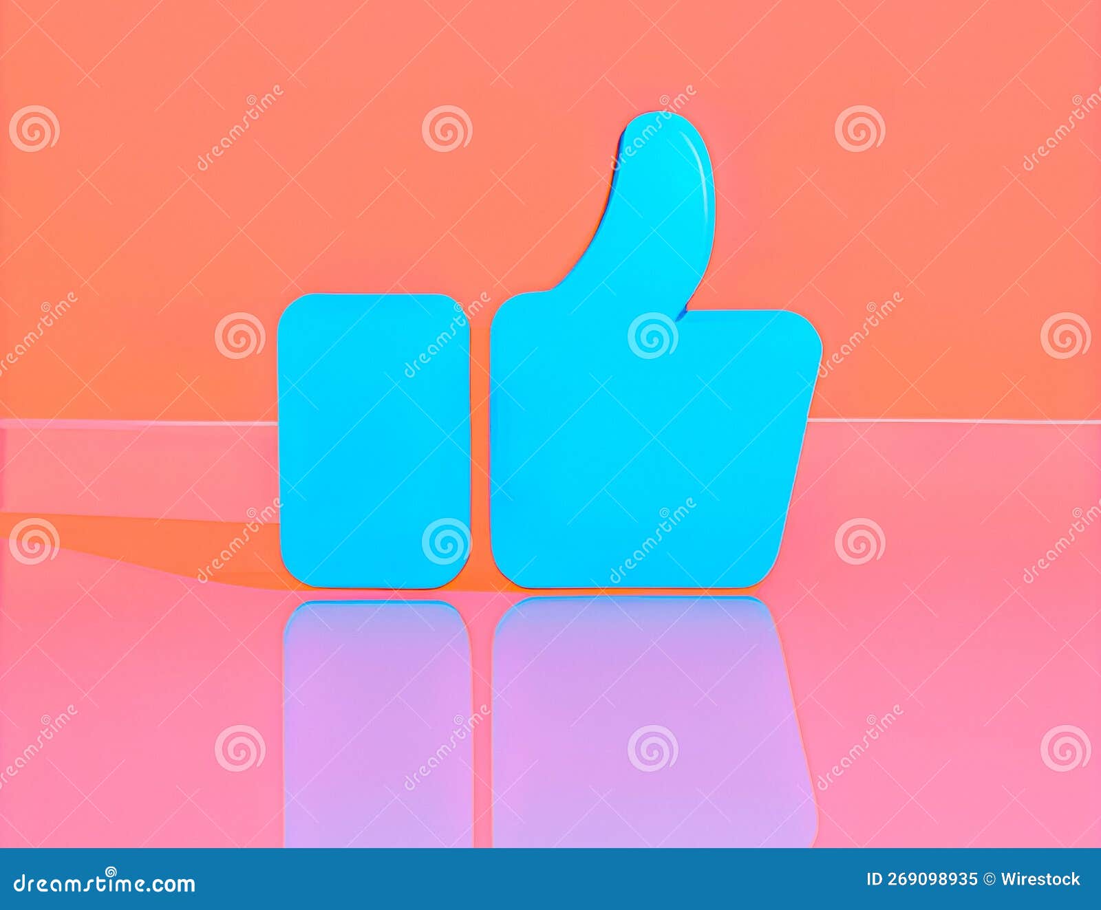 Colorful Thumbs Up Symbol. Abstract Background. Cartoon Vector ...