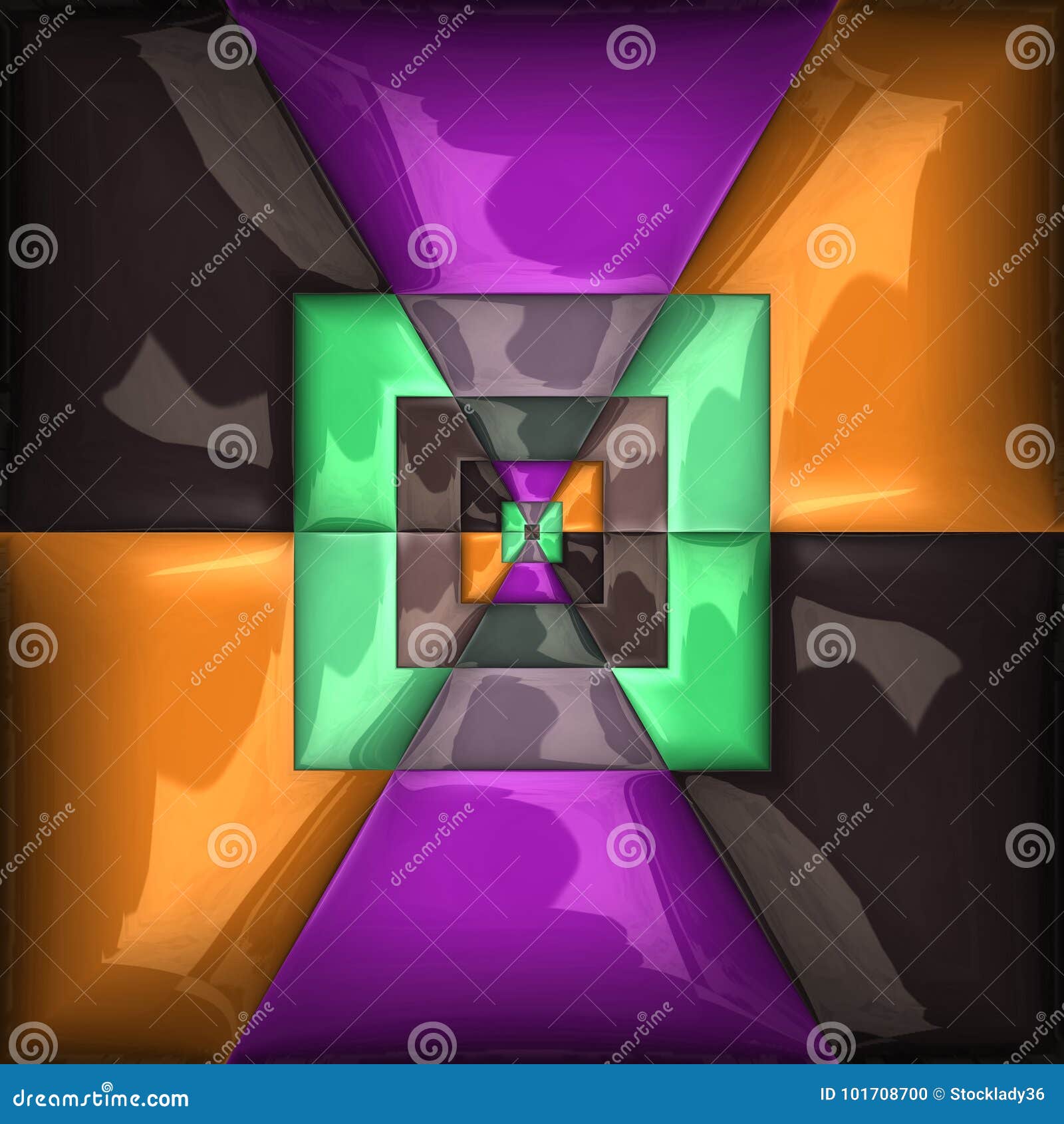3D Rendering Glossy Pattern Tile Artwork Stock Illustration ...