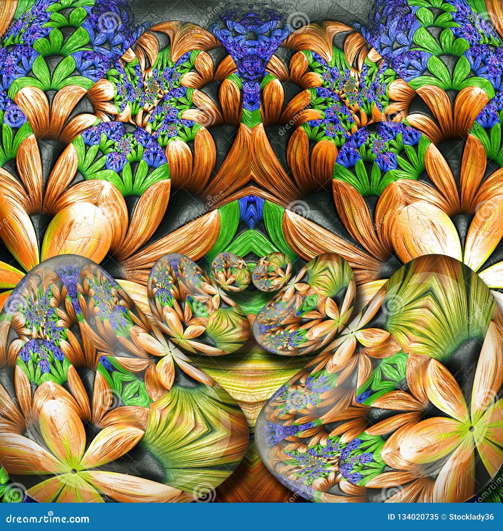 3D Rendering Combo Creative Graphics Artwork Stock Illustration ...