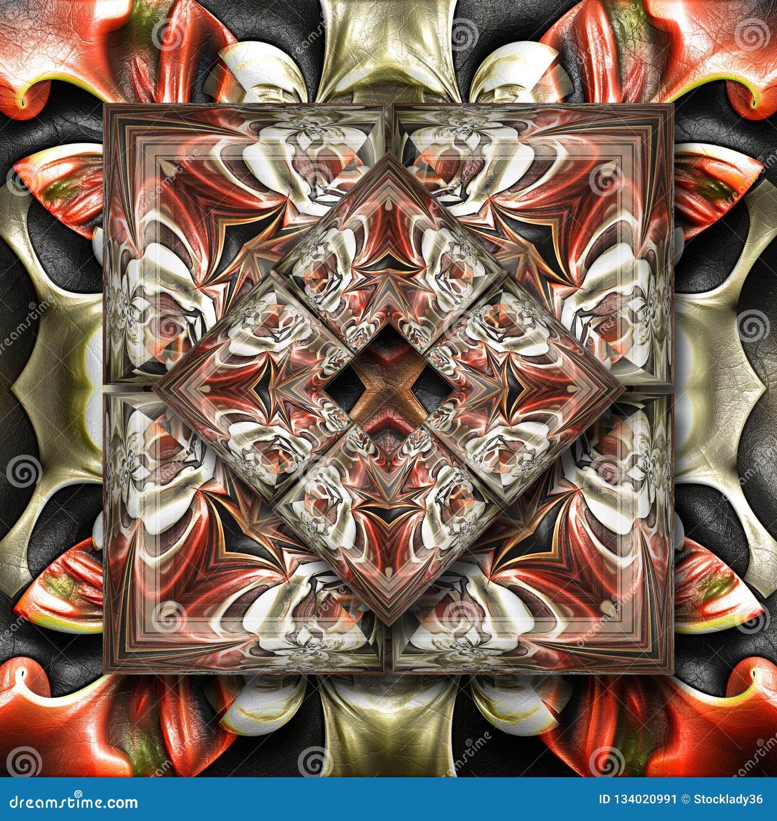 3D Rendering Combo Creative Graphics Artwork Stock Illustration ...