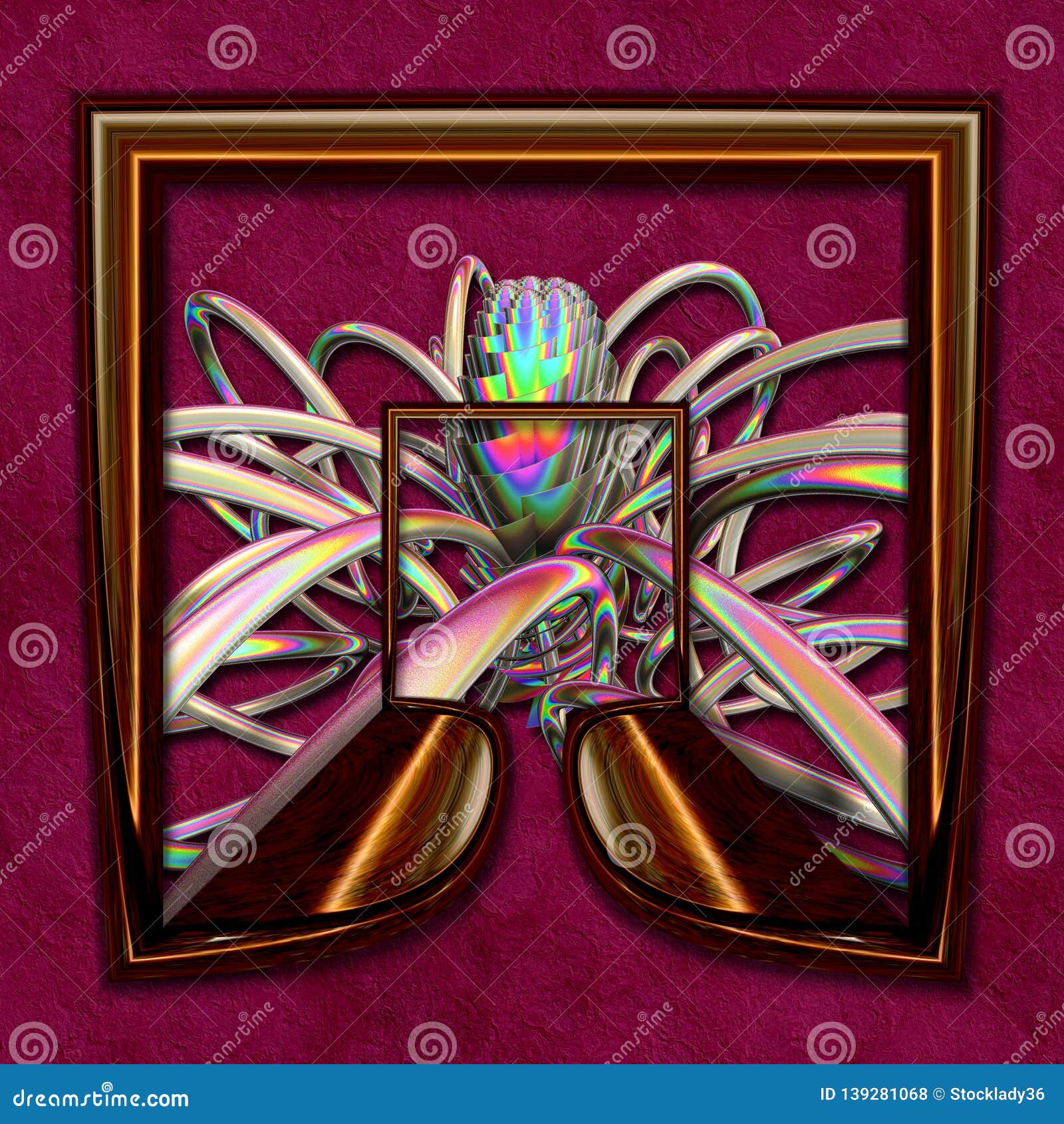 3D Rendering Combo Creative Graphics Artwork Stock Illustration ...