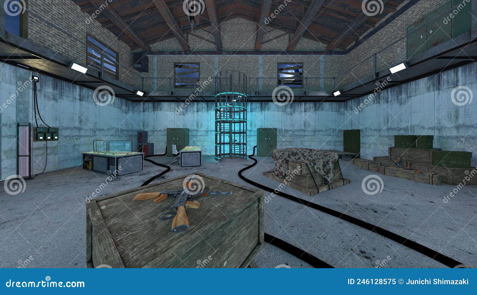 3D Rendering of the Command Base Stock Illustration - Illustration of ...