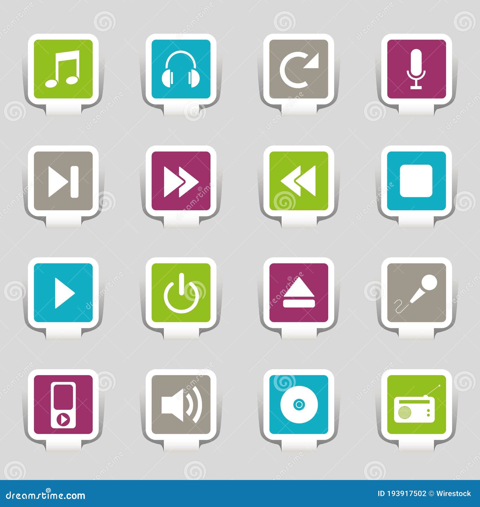 3D Rendering of Communication Signs and Symbols on a Gray Background ...