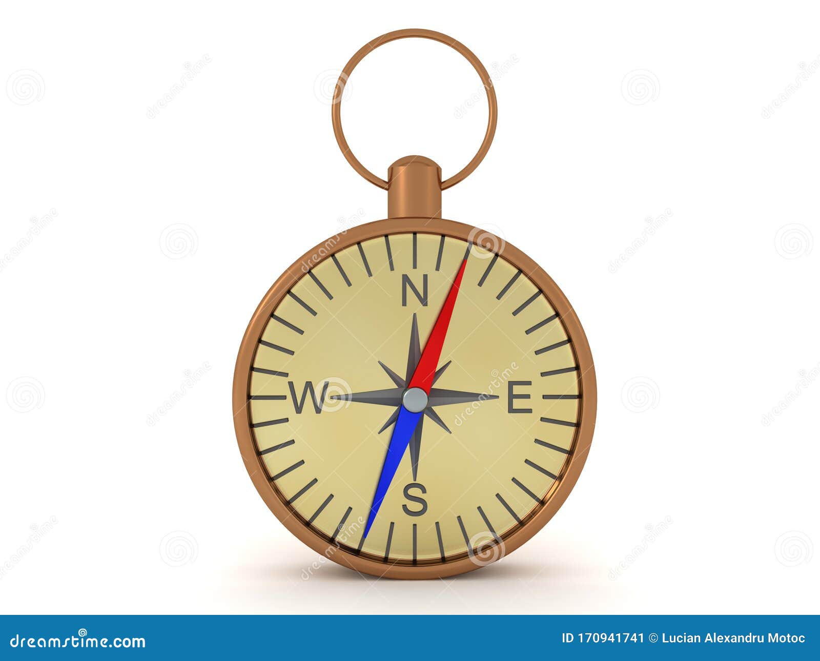 3D Rendering of compass stock illustration. Illustration of metaphor ...