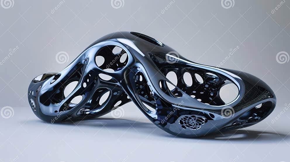 3D Rendering of a Complex Organic Form Stock Illustration ...