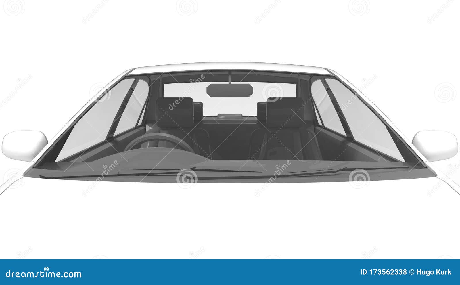 3D Rendering of a Computer Generated Model of a Car Vehicle Isolated ...