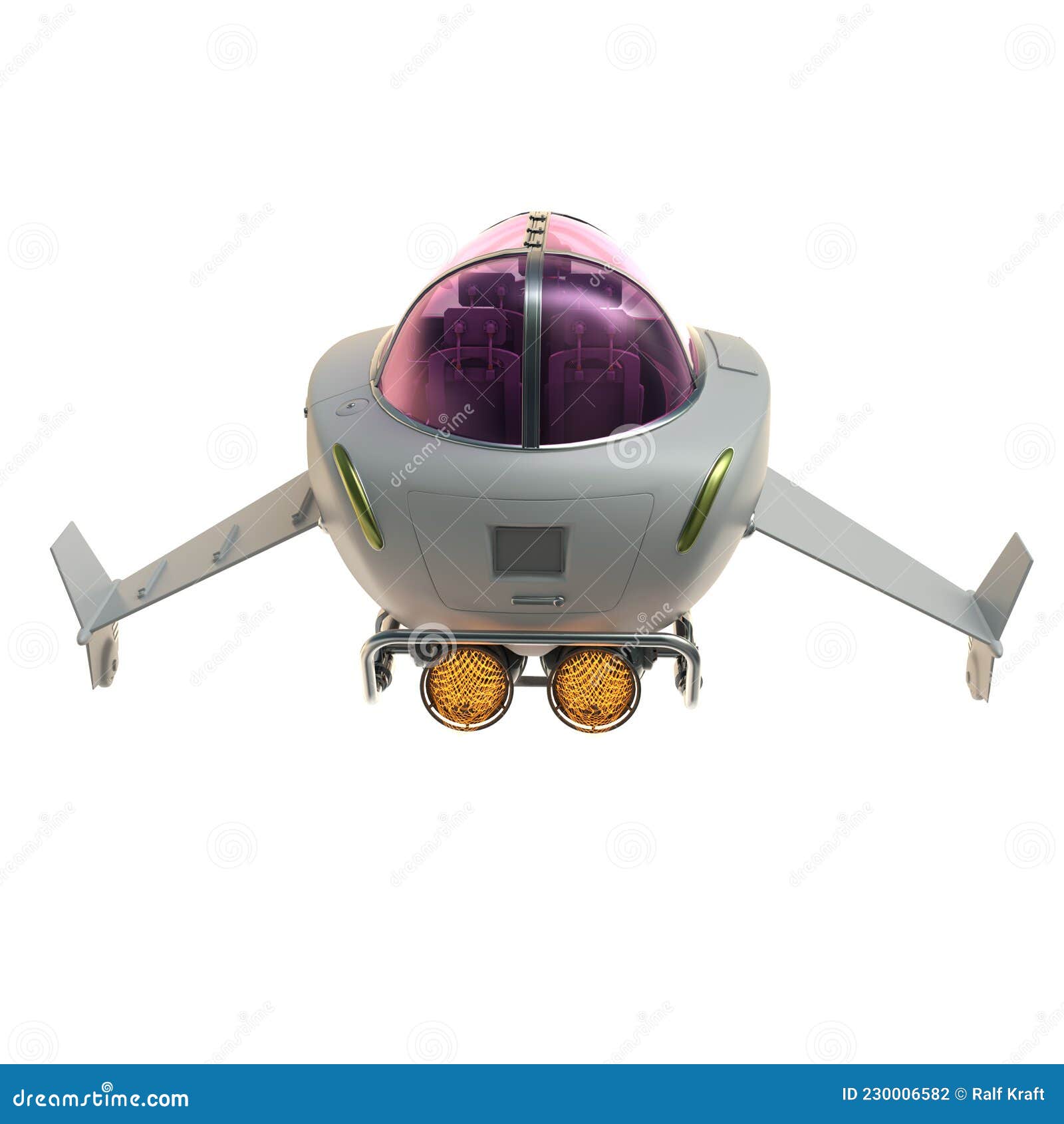 3D-illustration of a Space Taxi from Science Fiction Stock Illustration ...