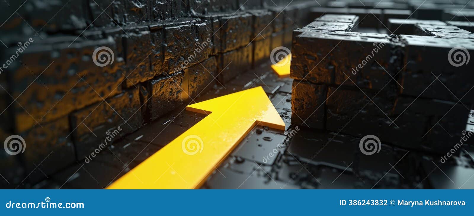 Concept - Solving A Complex Problem. White Maze With Yellow Solution ...