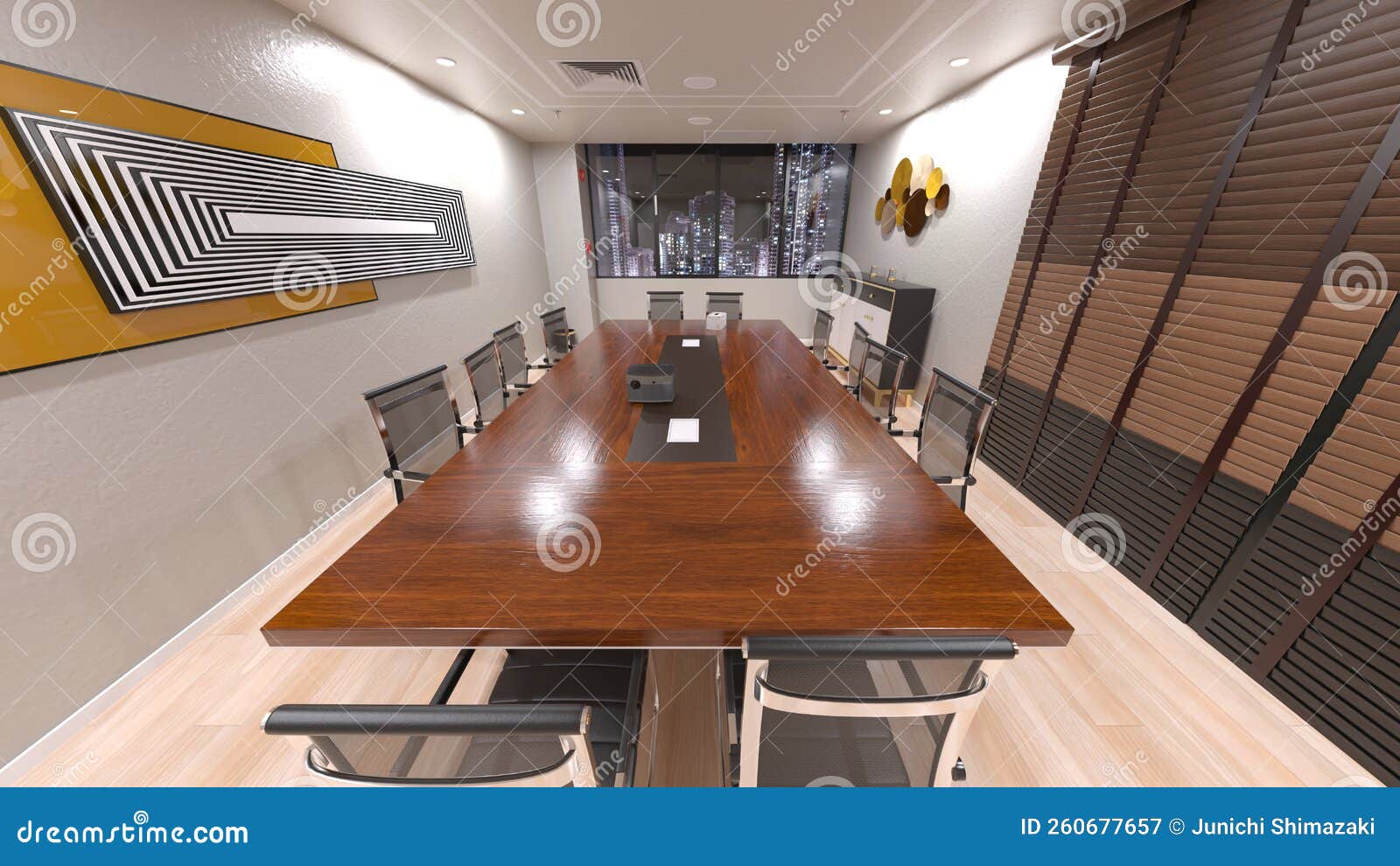3D Rendering of the Conference Room Stock Illustration - Illustration ...