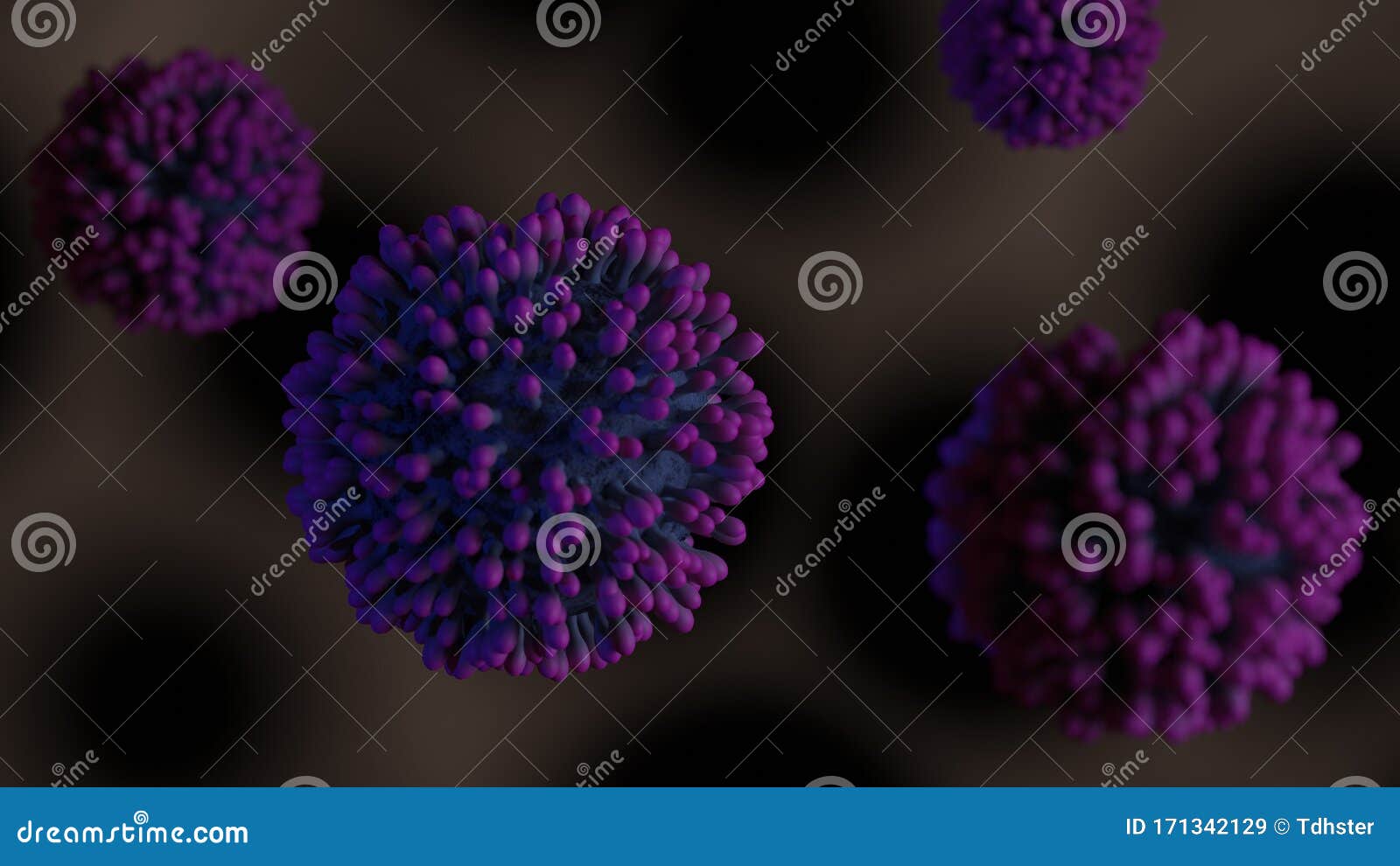 3D Rendering of Contagious HIV AIDS, Flur or Coronavirus 3d Render ...