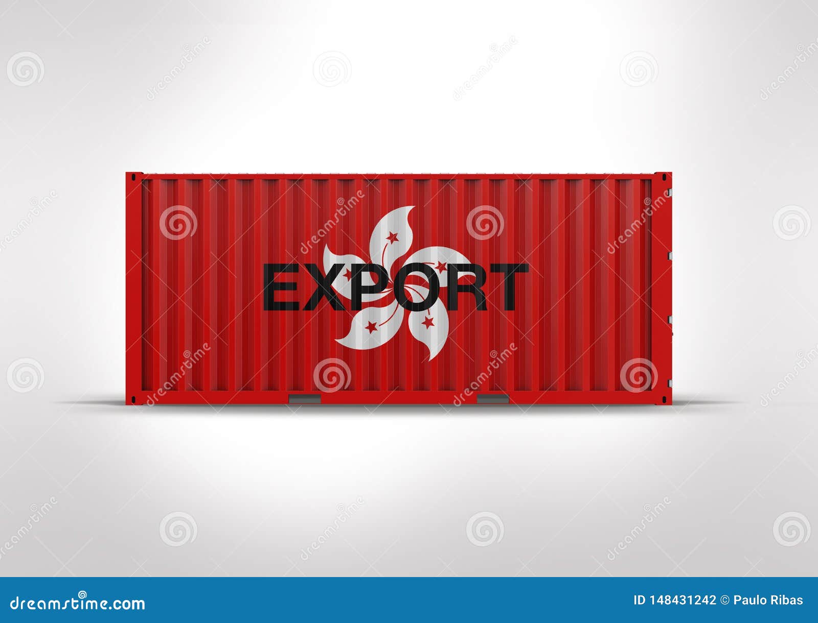 In 3D Rendering, a Container or Container for Export and Import Stock ...