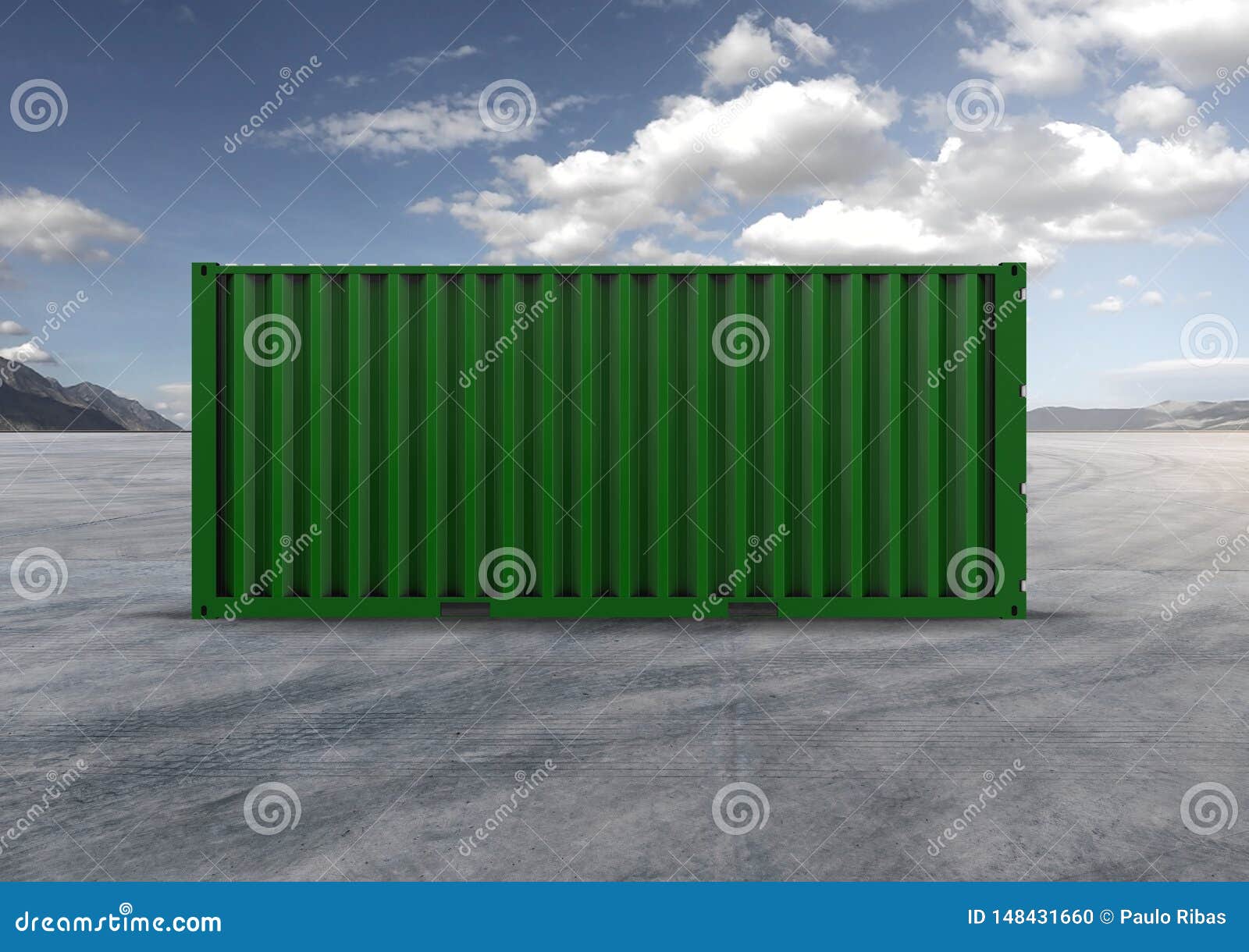 3D Rendering, a Container Green, Accelerates Logistics Stock ...
