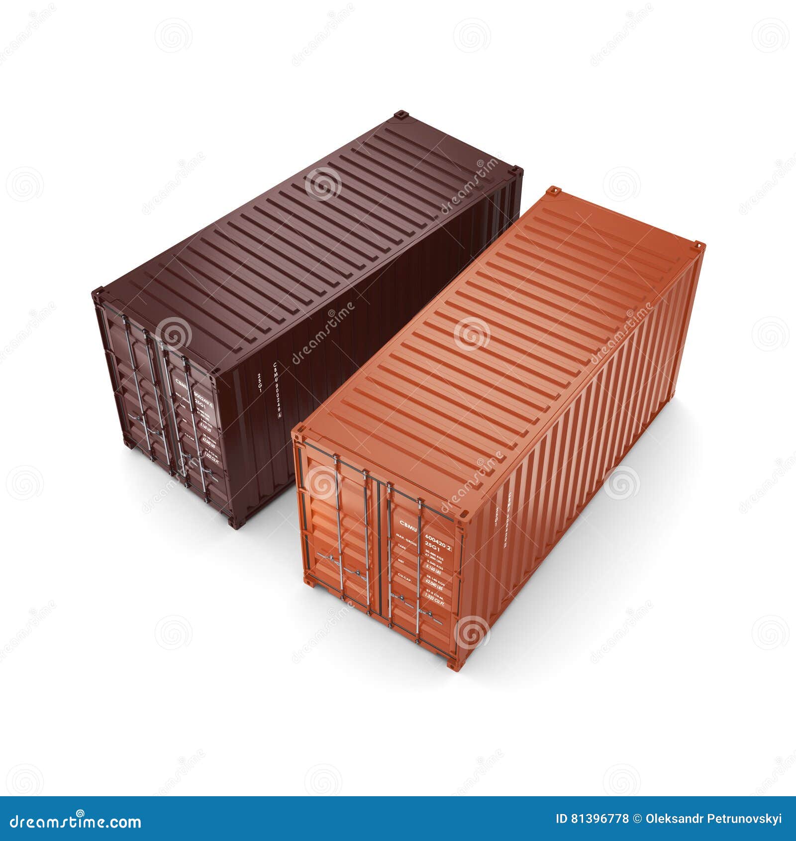 3D rendering containers stock illustration. Illustration of metal ...