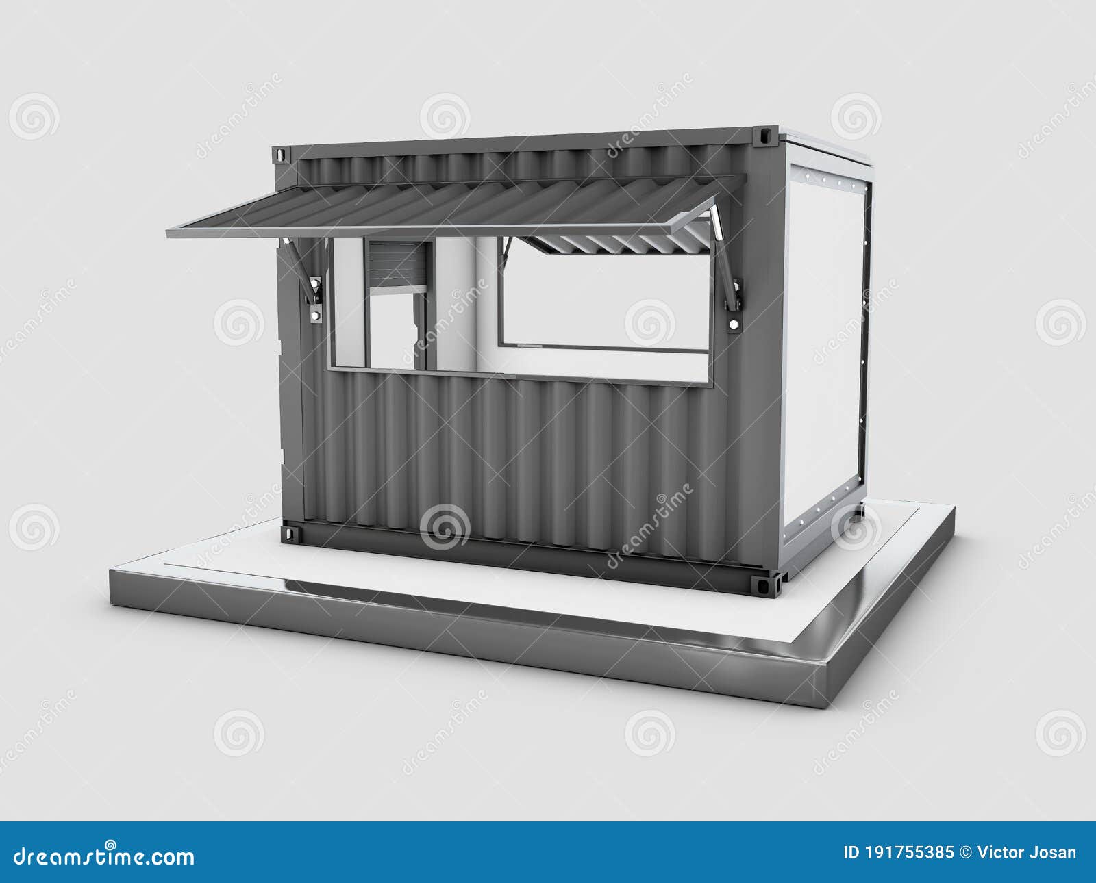 3d Rendering of Converted Old Shipping Container into Cafe, Clipping ... 3d Rendering of Converted Old Shipping Container into Cafe, Clipping ...
