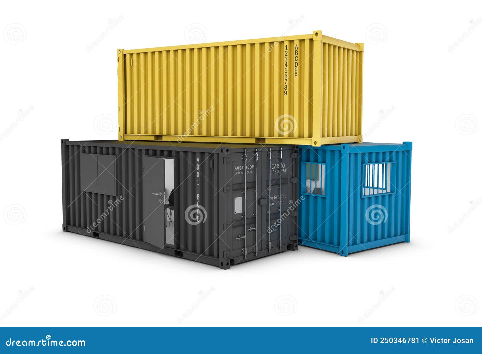 3d Rendering of Converted Old Shipping Container, Clipping Path ... 3d Rendering of Converted Old Shipping Container, Clipping Path ...