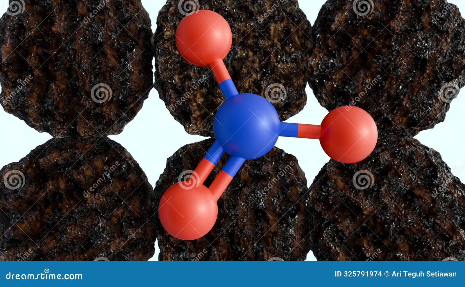 3D Rendering of Cooked Beef Patty with Nitrate Molecules Stock ...