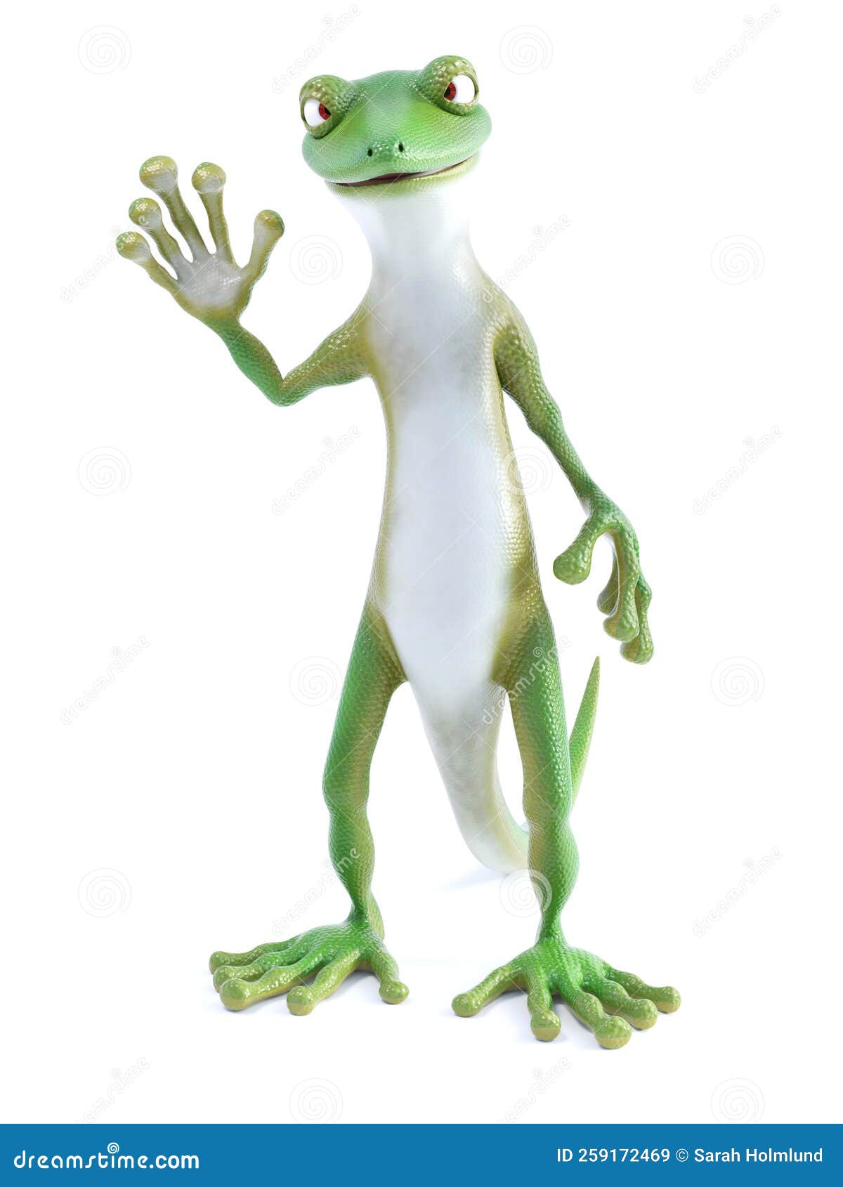 Gecko Waving Laying Down Royalty-Free Stock Photo | CartoonDealer.com ...