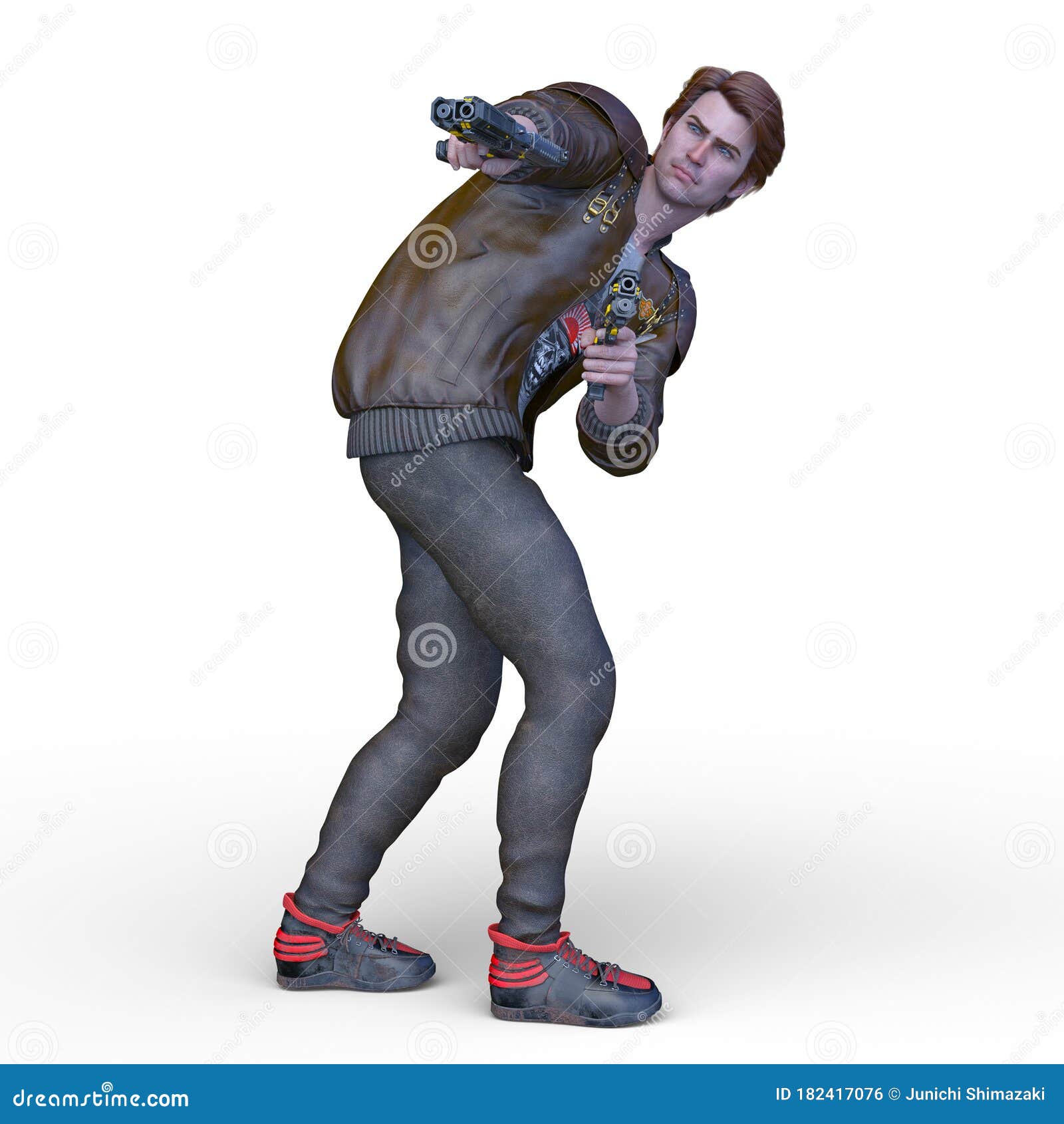 3D rendering of Cool man stock illustration. Illustration of future ...