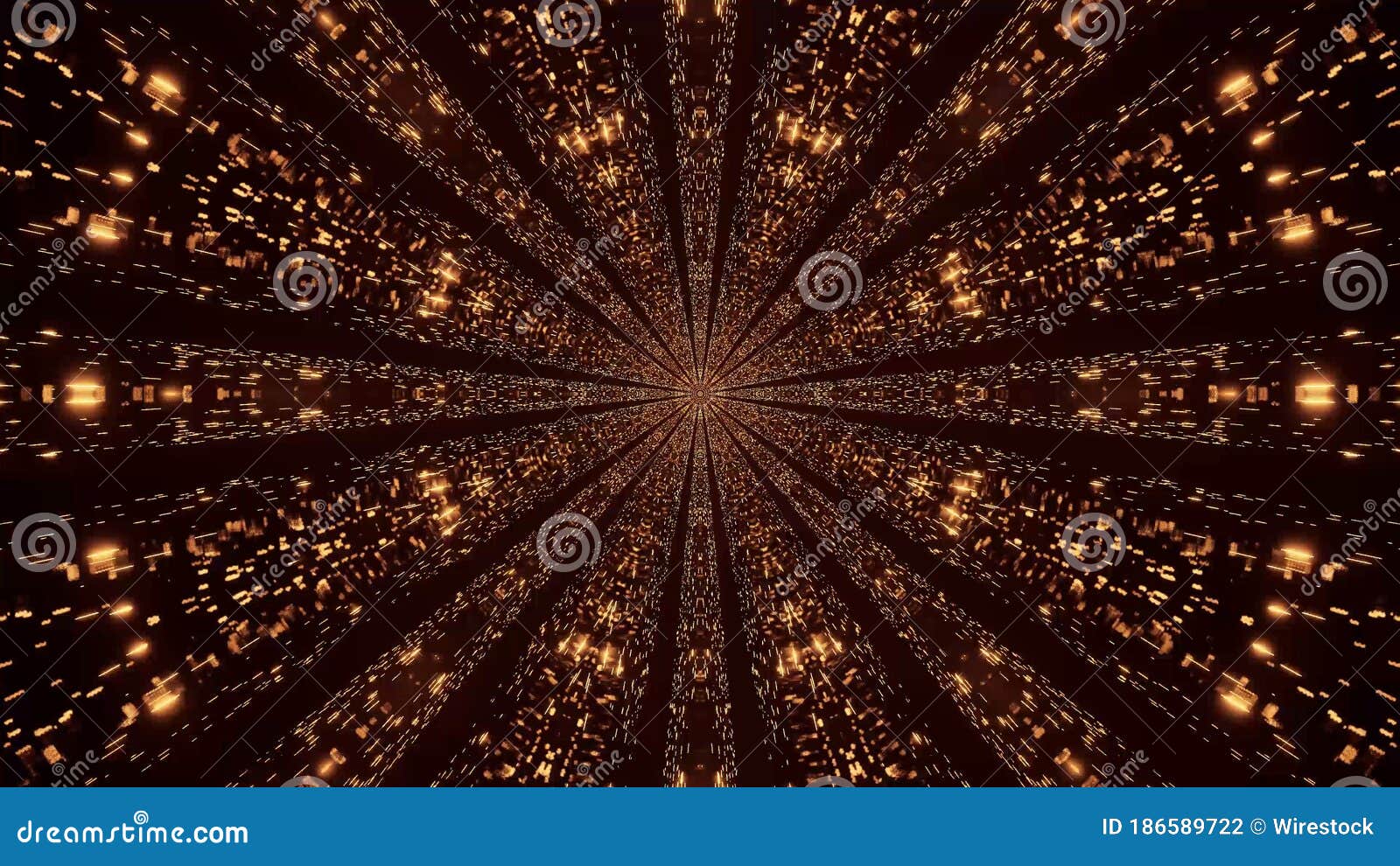 3D Rendering of Cool Patterns Made of Golden Laser Lights Stock ...