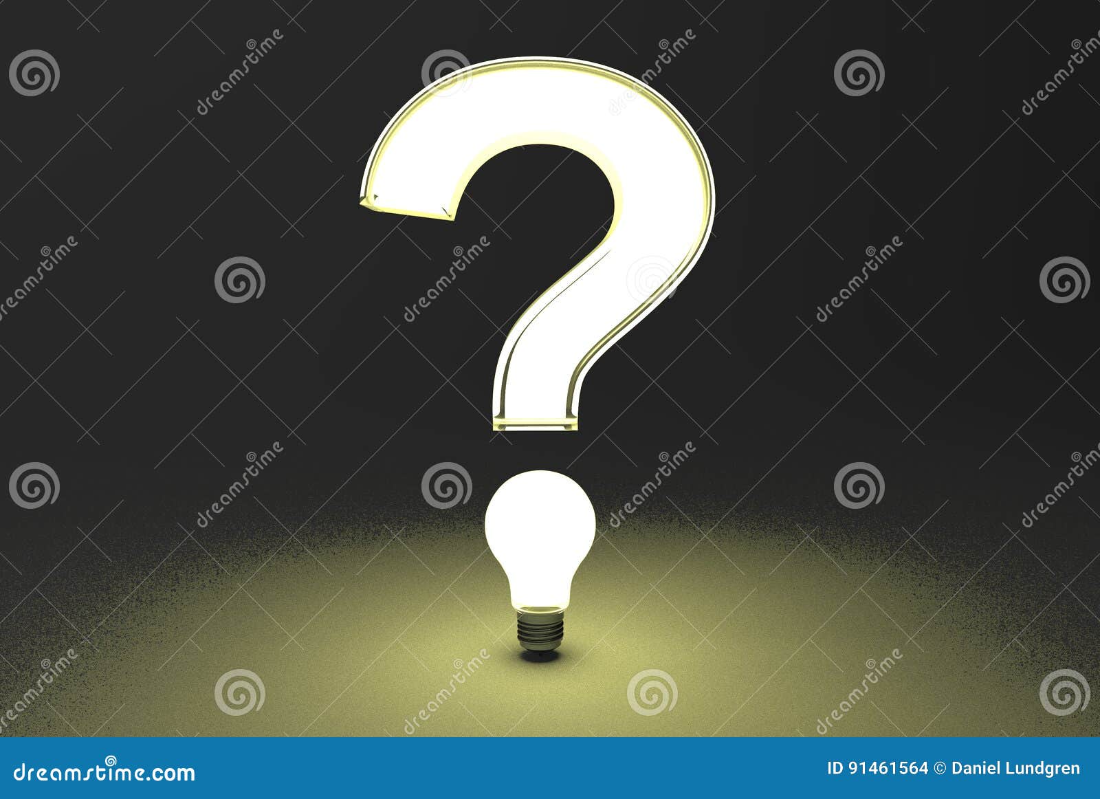 3d Rendering of Cool Question Mark on a Black Background Stock ...