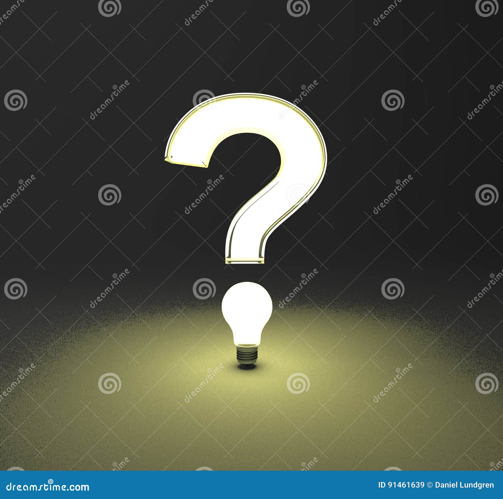 3d Rendering of Cool Question Mark on a Black Background Stock ...