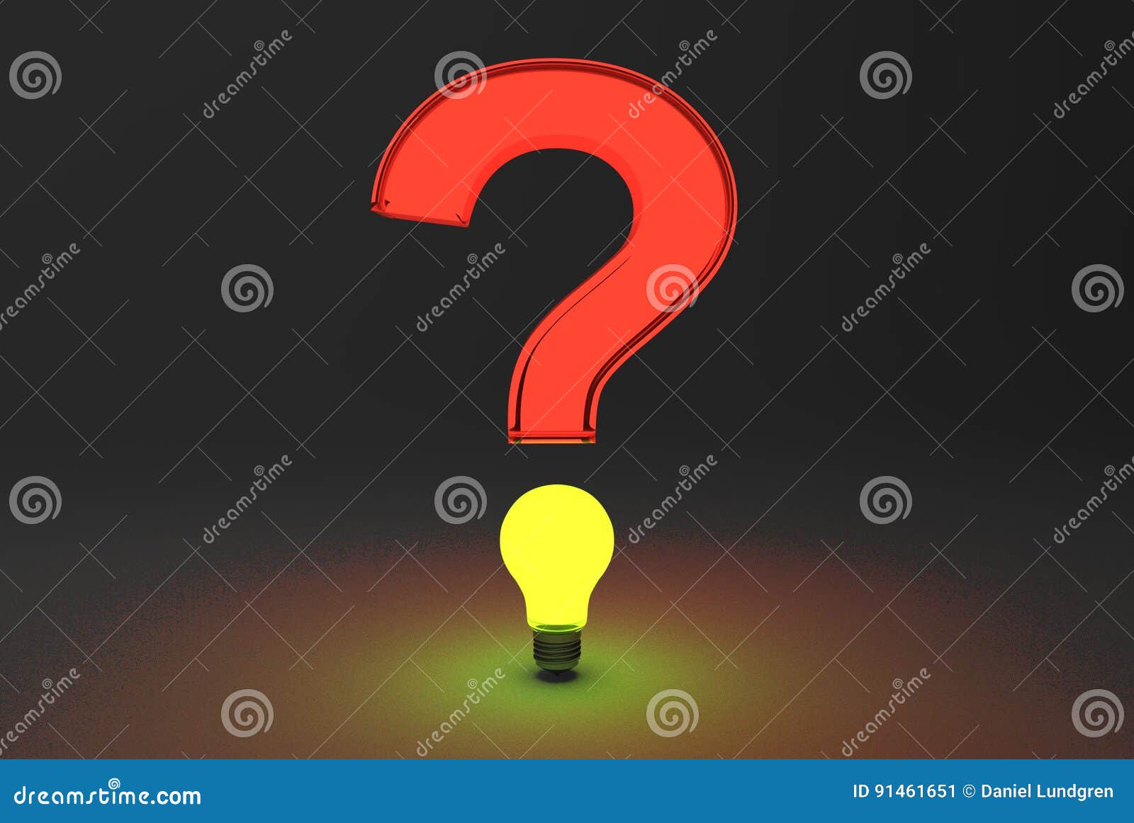3d Rendering of Cool Question Mark on a Black Background Stock ...