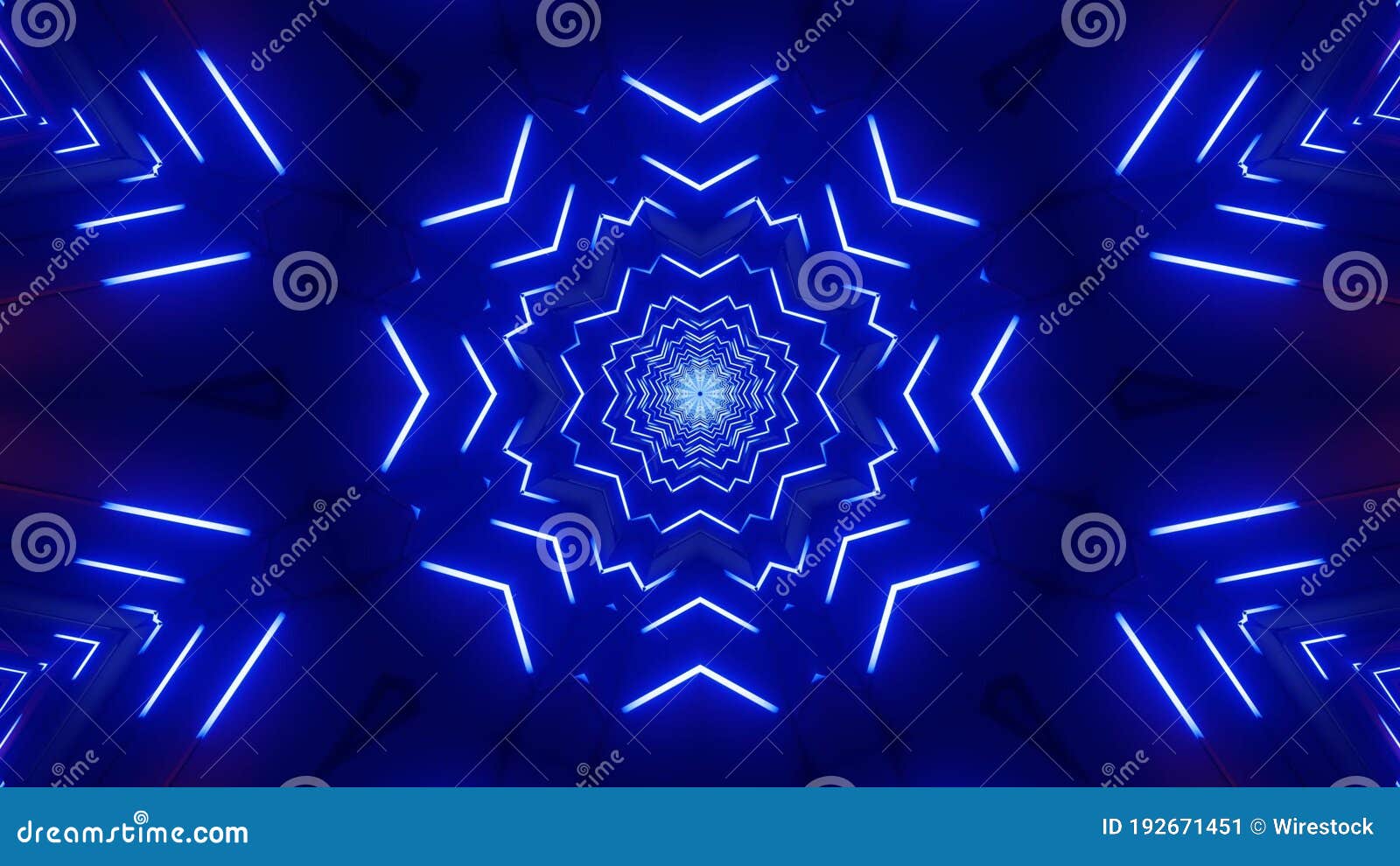 3D Rendering of a Cool Star Shaped Lights in Light and Dark Blue Colors ...