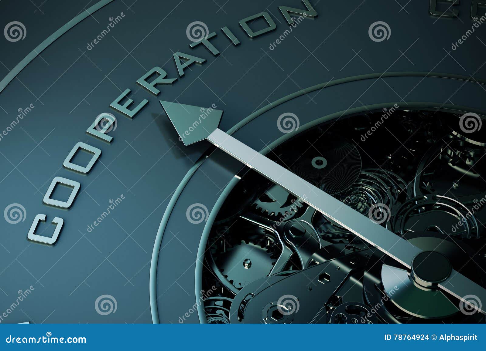 3D Rendering of Cooperation Compass Stock Photo - Image of association ...