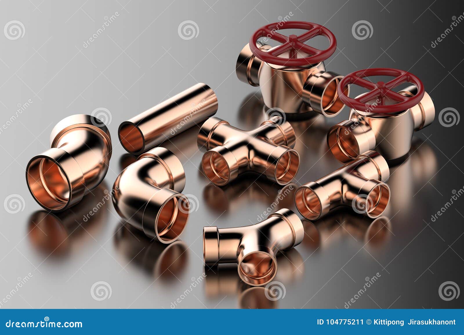 Pipe joint and valve stock illustration. Illustration of connect ...