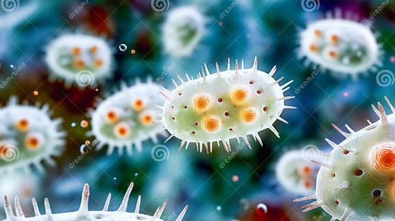 3D Rendering of Coronavirus, Influenza, SARS, and Monkeypox Virus Cells ...