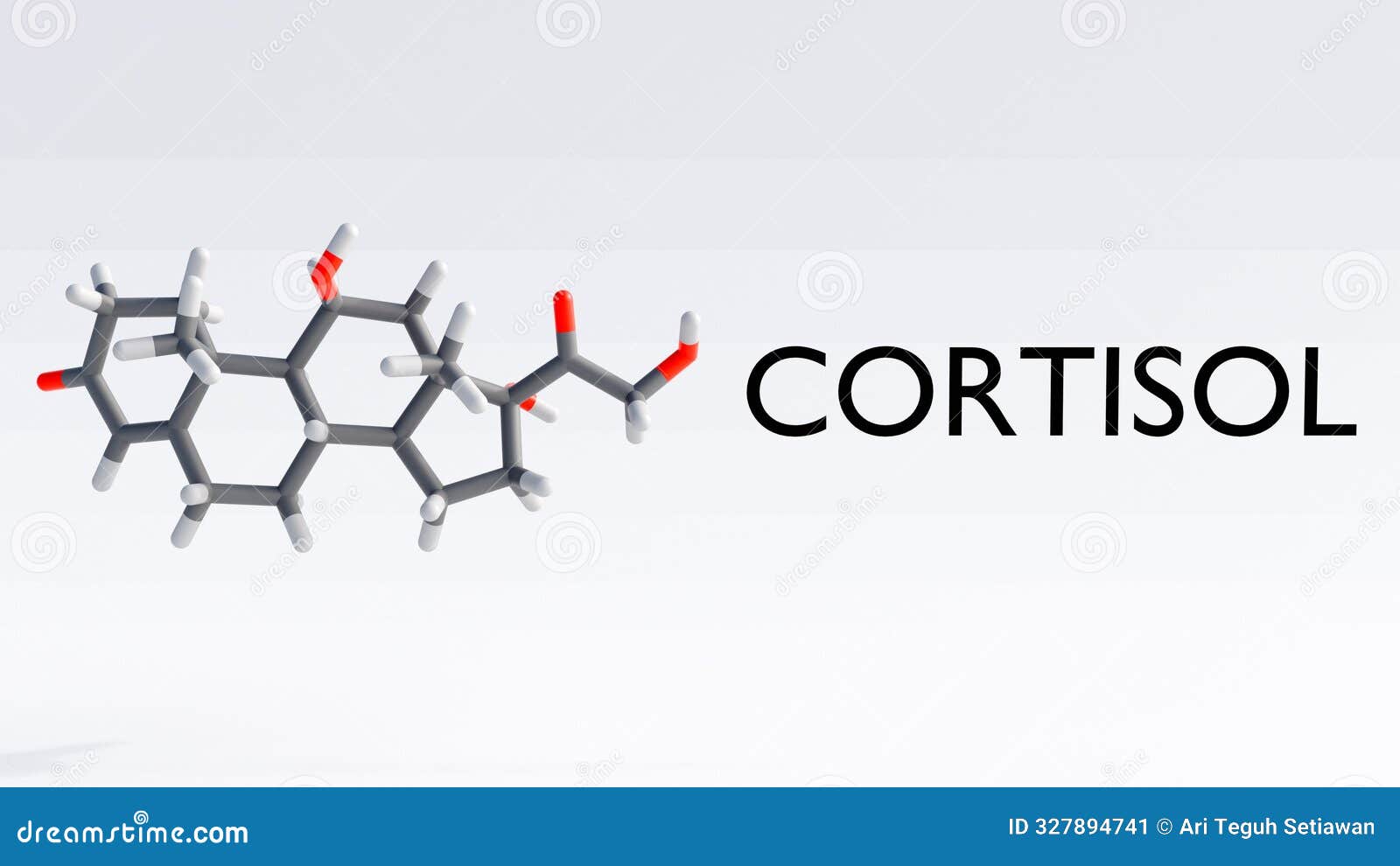 3D Rendering of Isolated Cortisol Molecules Stock Illustration ...