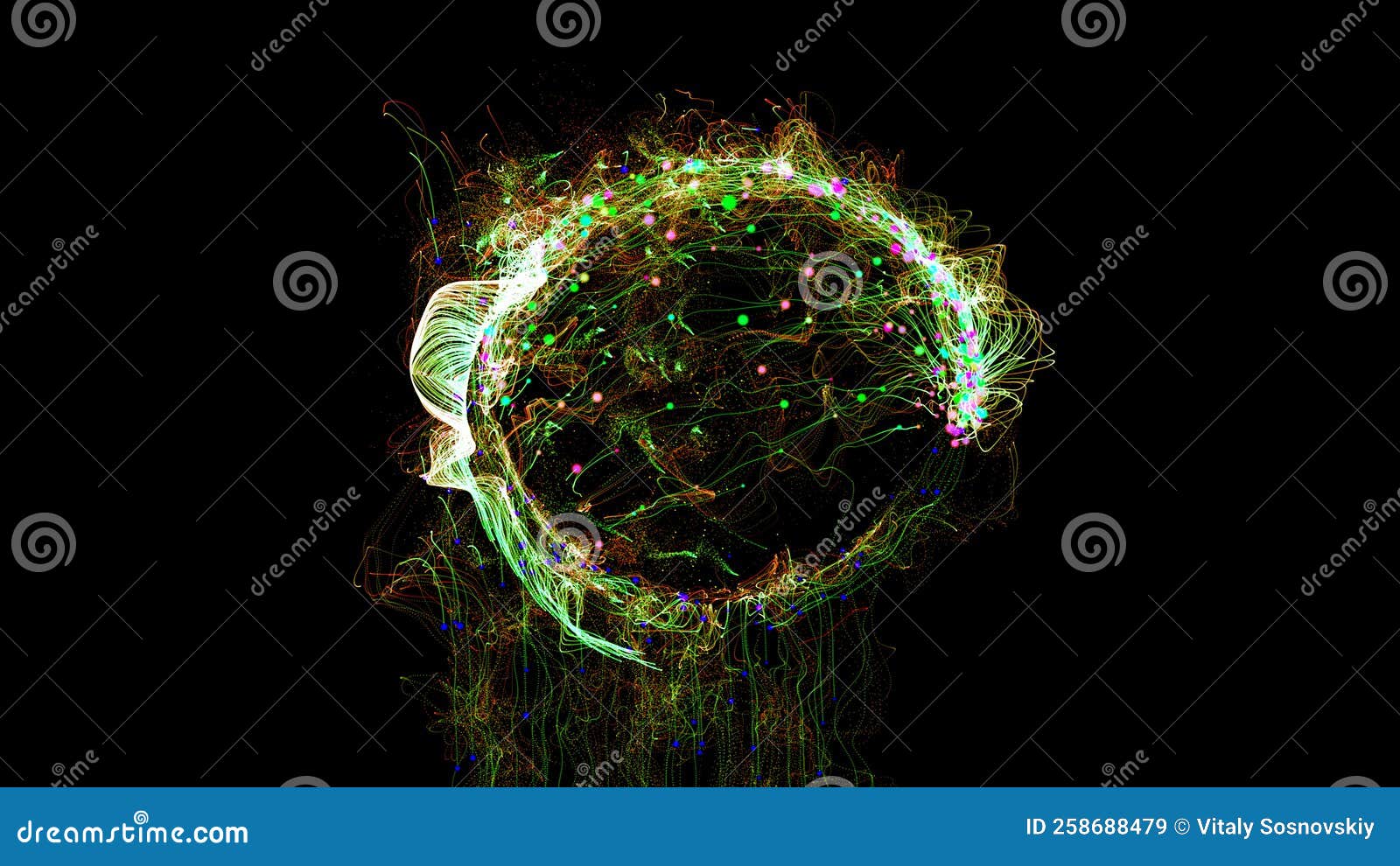 3D Rendering Cosmic Energy Strings. Energy Flows in the Form of Thin ...