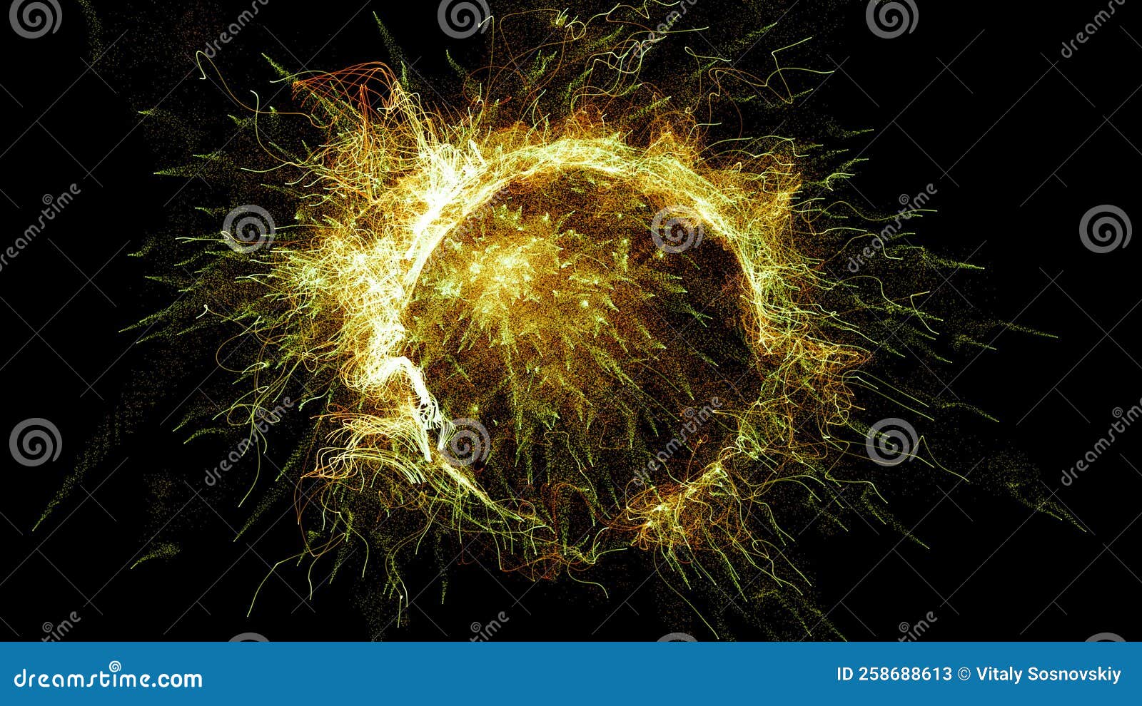 3D Rendering Cosmic Energy Strings. Energy Flows in the Form of Thin ...