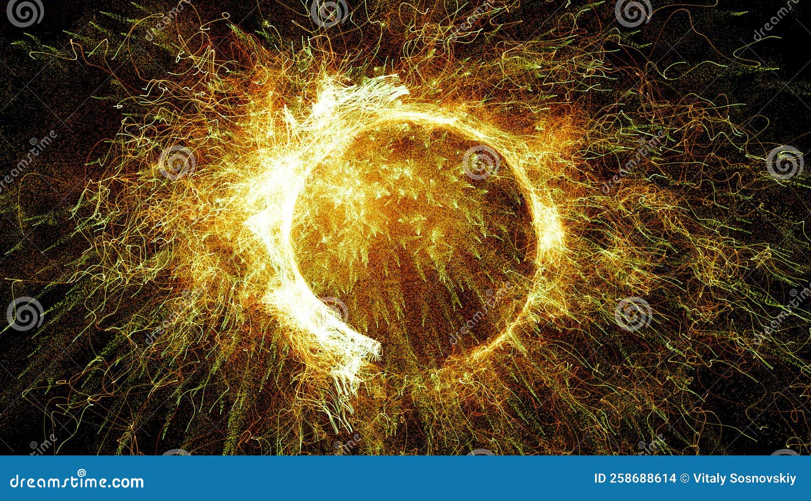 3D Rendering Cosmic Energy Strings. Energy Flows in the Form of Thin ...