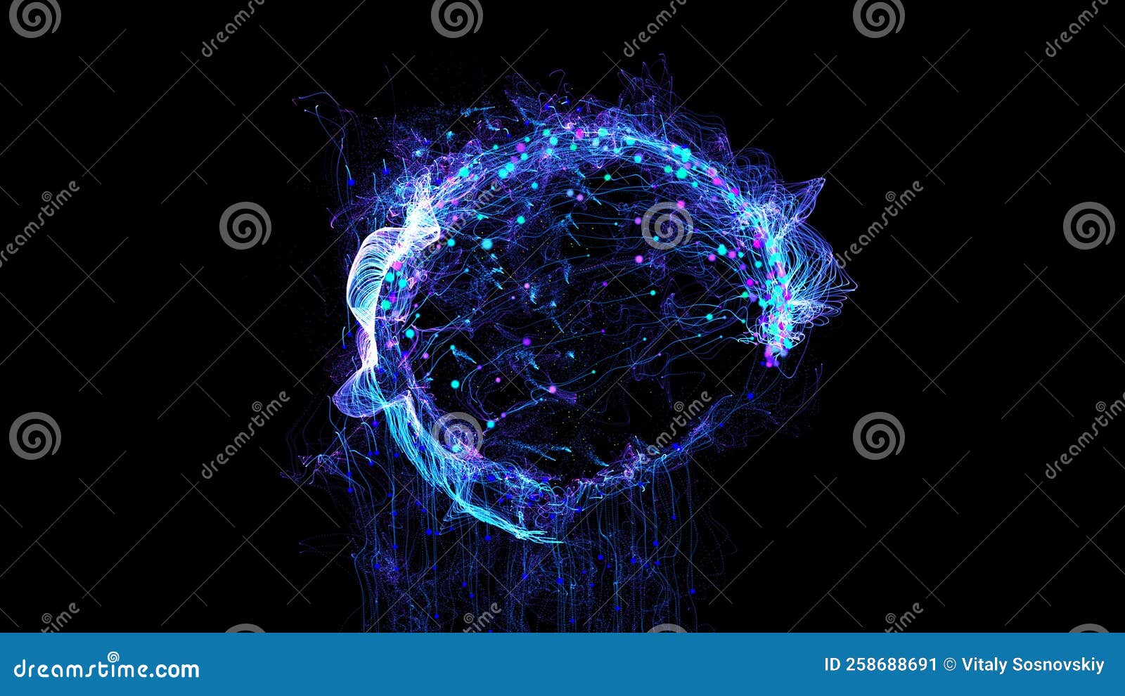 3D Rendering Cosmic Energy Strings. Energy Flows in the Form of Thin ...