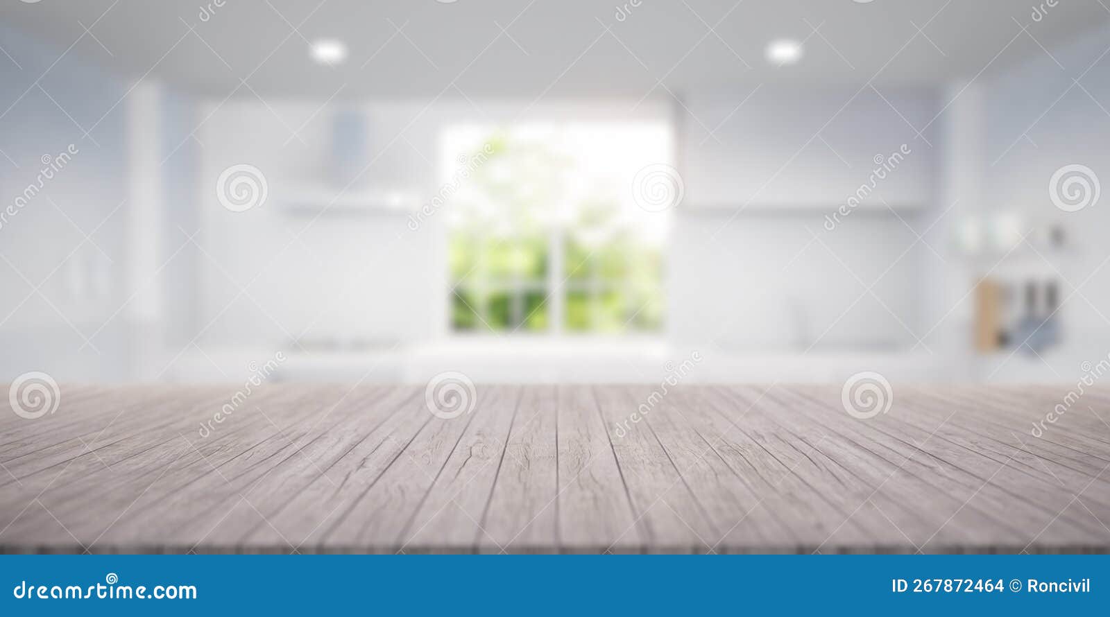 3d Rendering of Counter in Kitchen Room for Background Stock ...