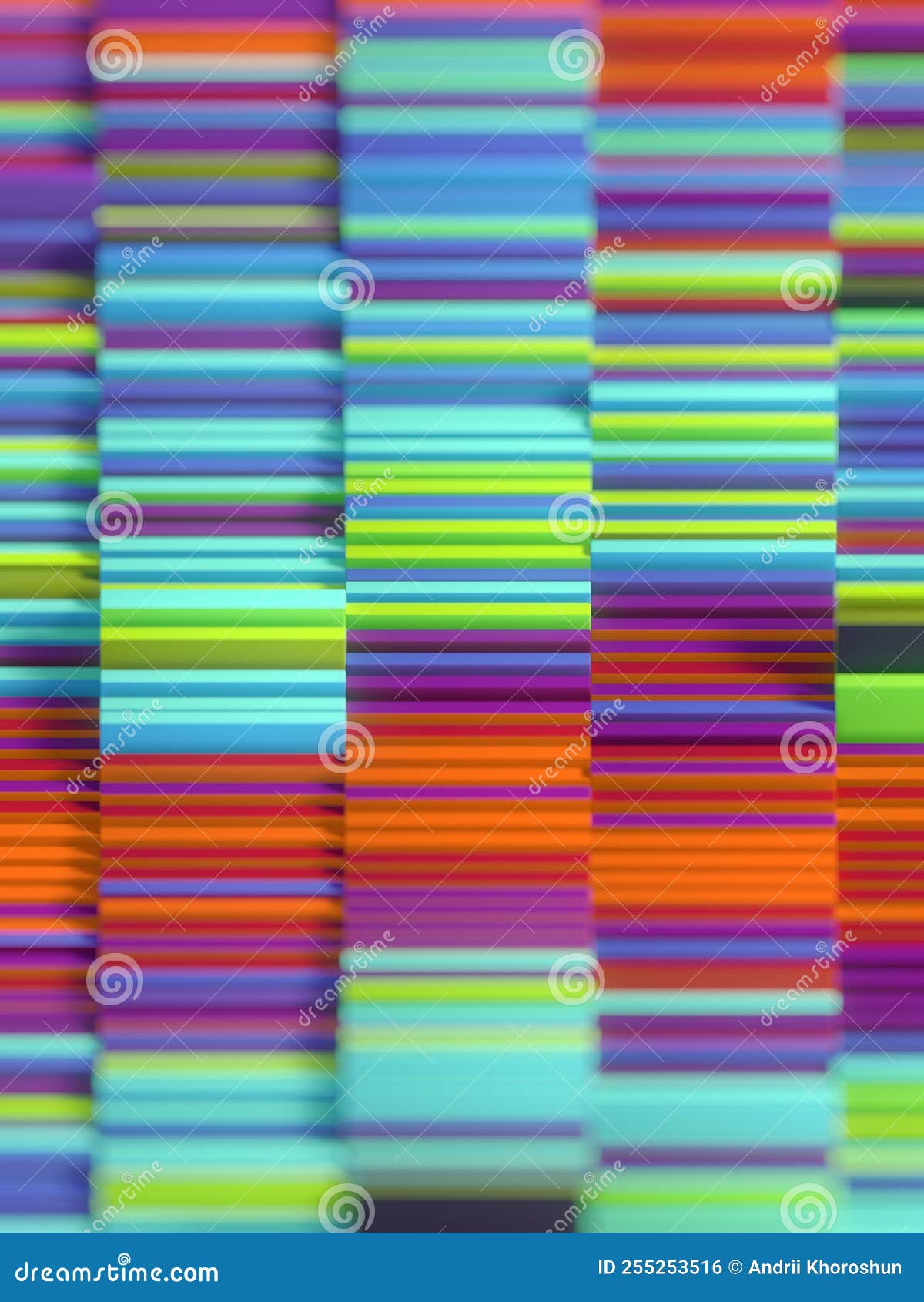 3d Rendering Cover Design with Wavy Rectangular Stacks for Decorative ...