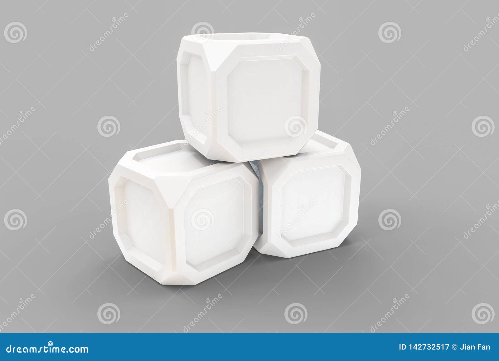 3d Rendering, Creative Cubes in White Backdrop, Industrial Design ...