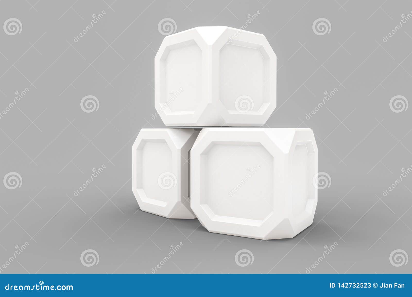 3d Rendering, Creative Cubes in White Backdrop, Industrial Design ...