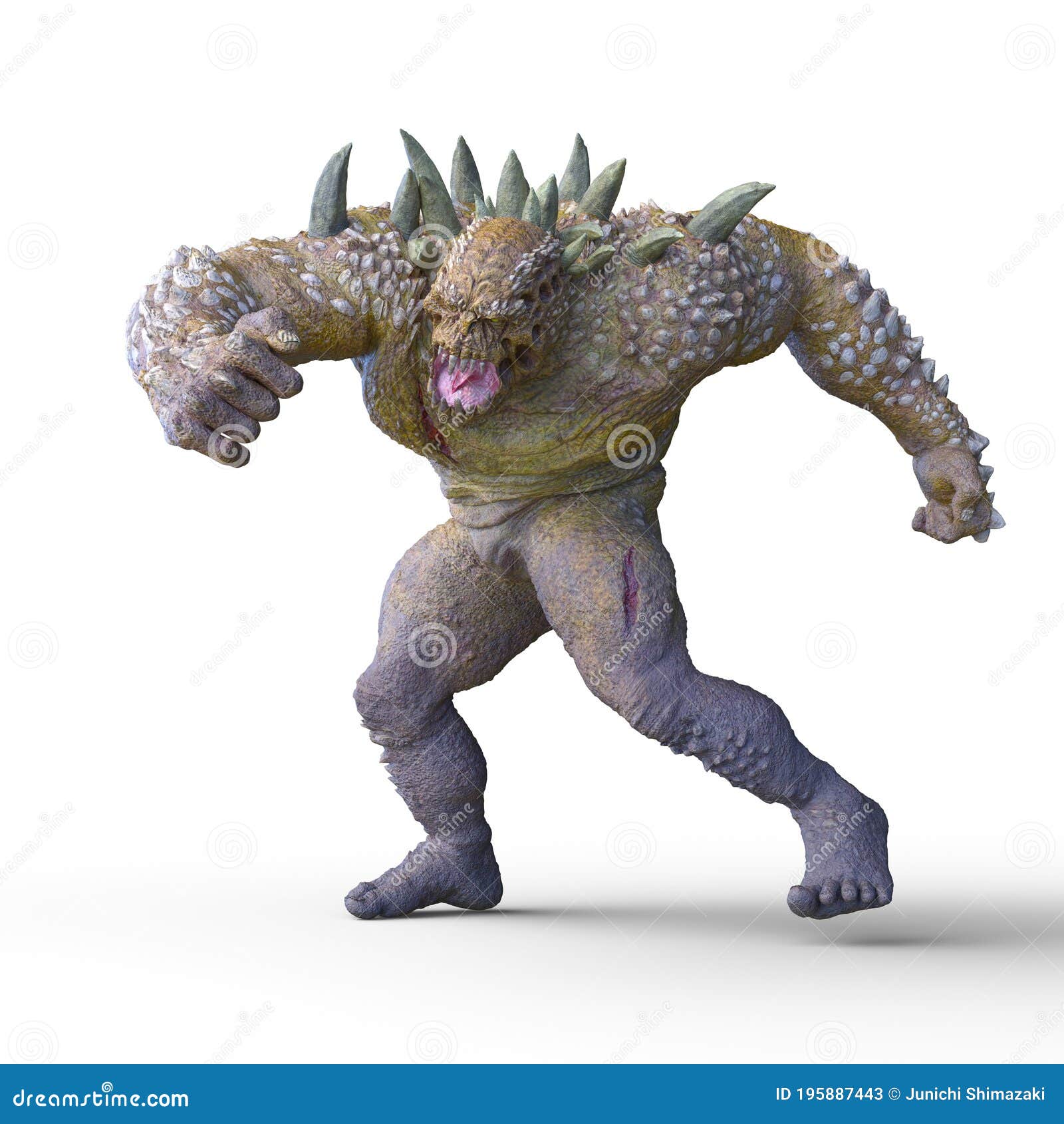 3D Rendering of Creepy Monster Stock Illustration - Illustration of ...