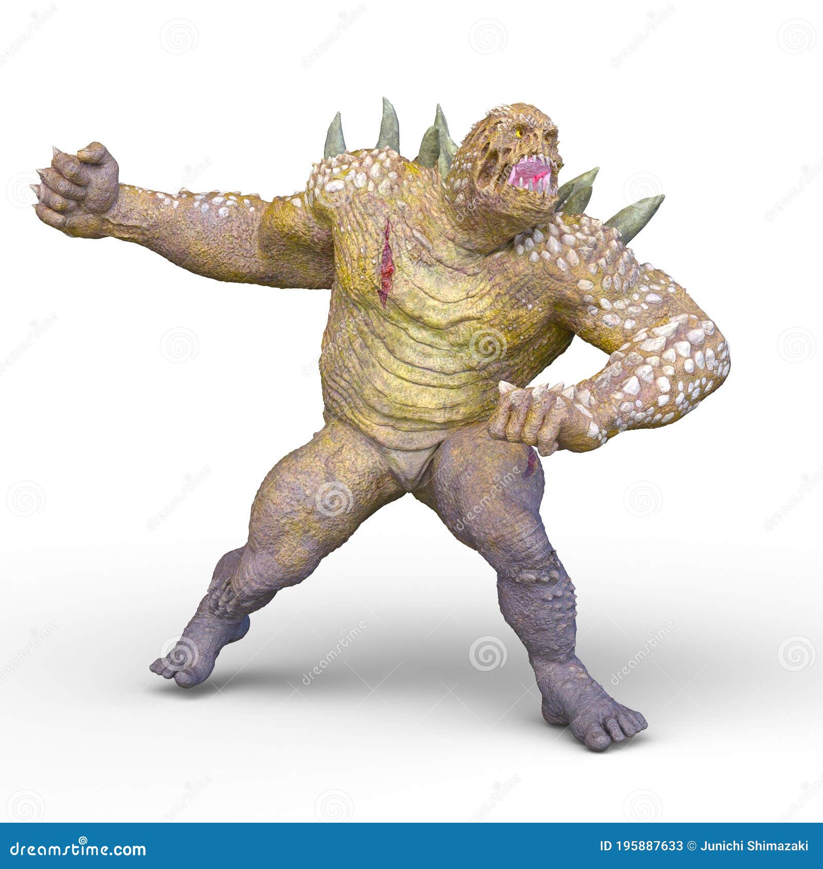 3D Rendering of Creepy Monster Stock Illustration - Illustration of ...