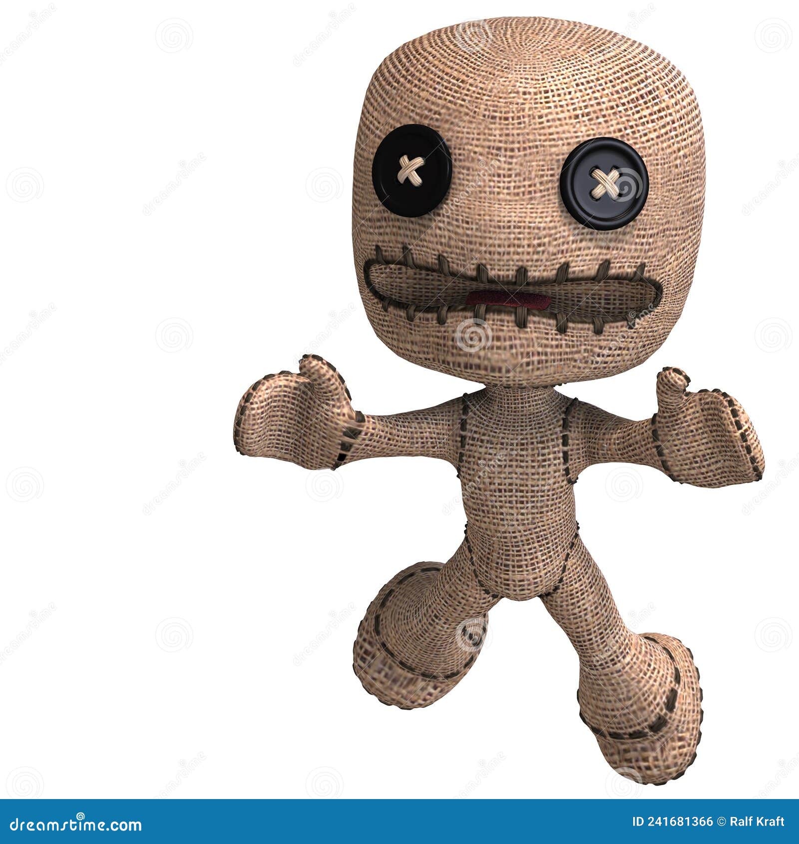 3D-illustration of a Cute Looking but Dangerous Voodoo Doll Stock Photo ...