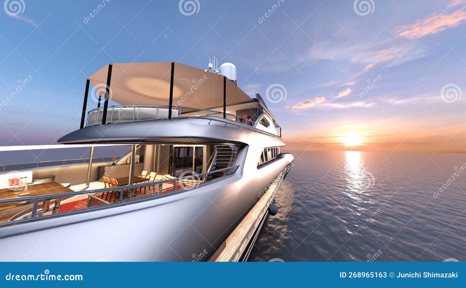 3D Rendering of the Cruiser Stock Illustration - Illustration of boat ...