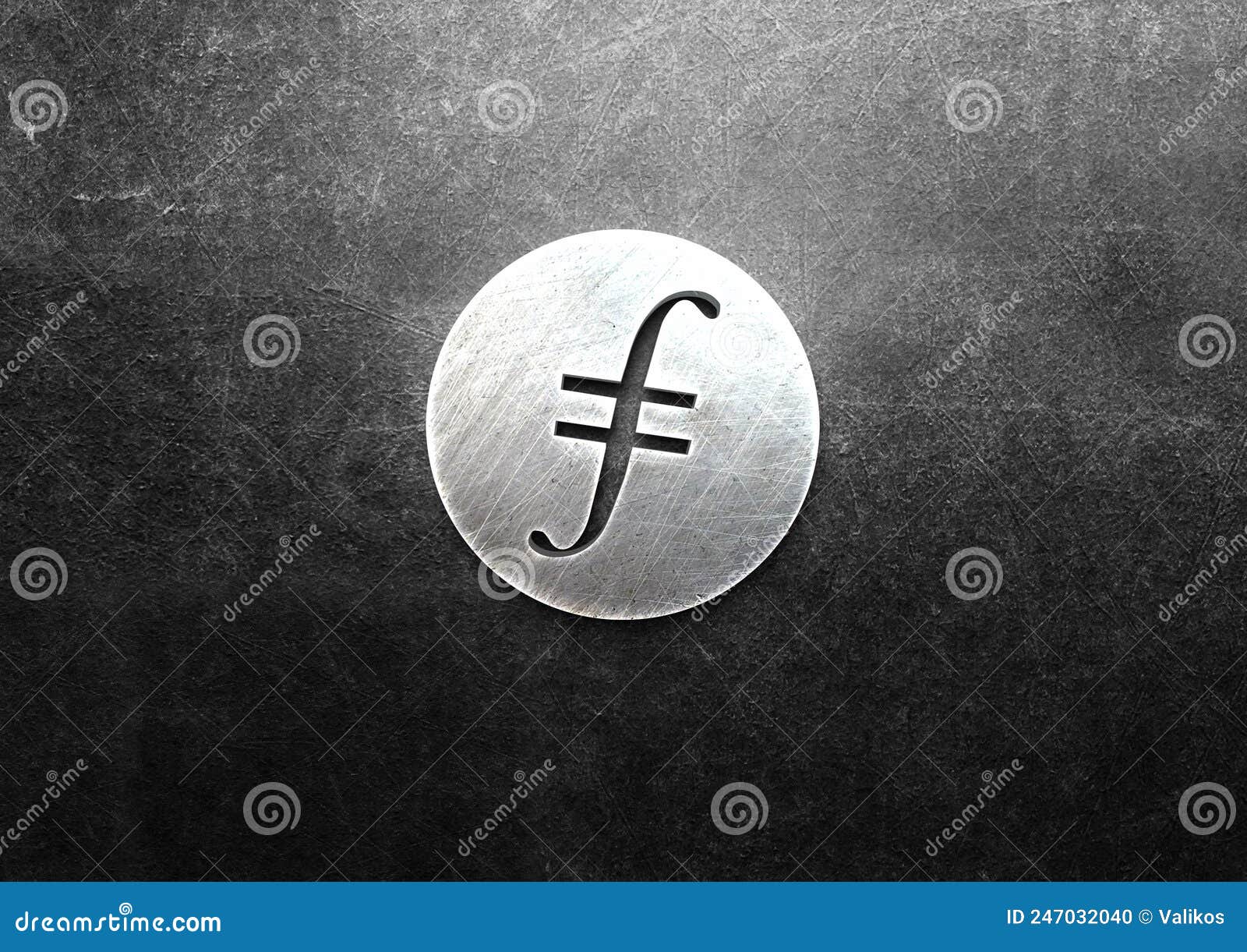 Filecoin FIL Coin Cryptocurrency Concept Banner Background Vector ...