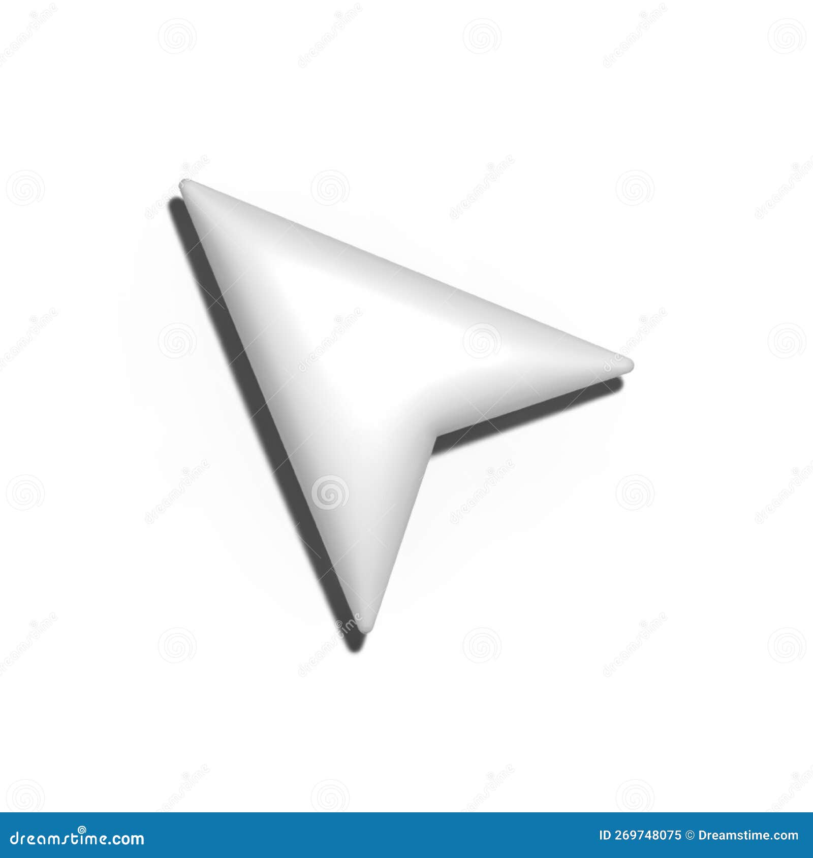 3d Rendering Cursor Arrow Icon Stock Illustration - Illustration of ...