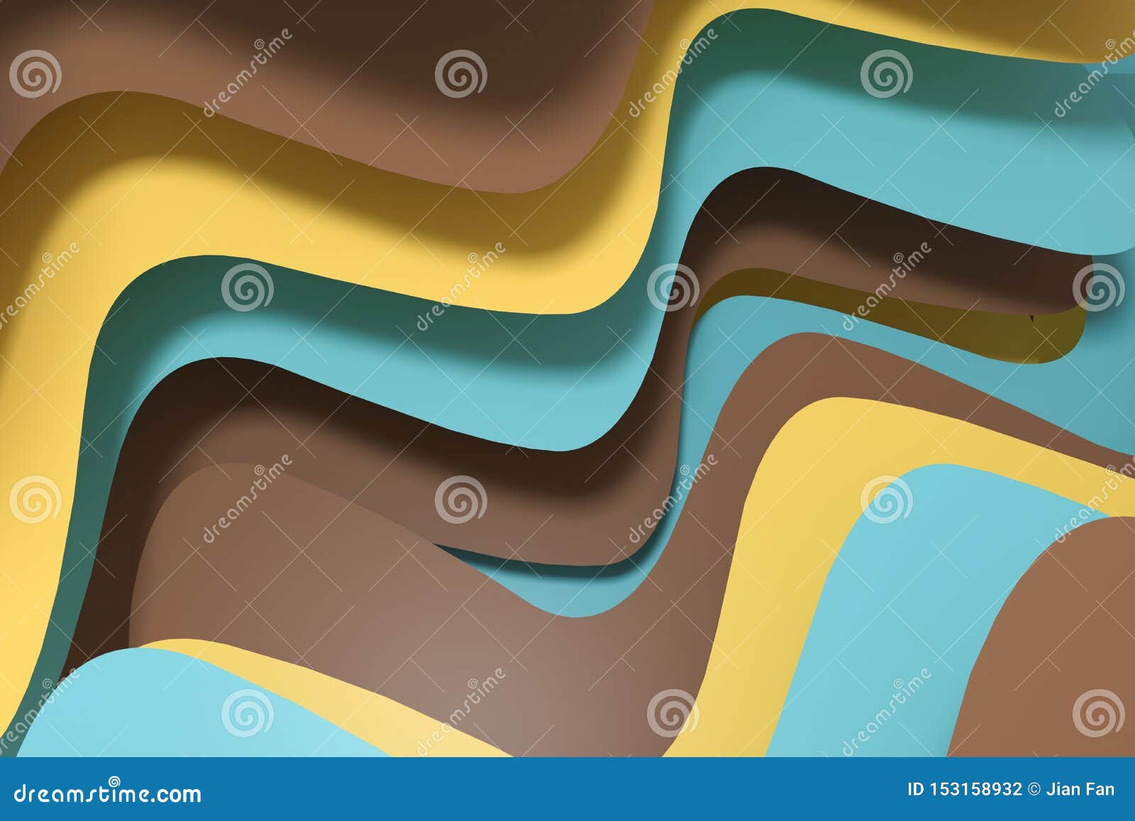 3d Rendering Curve Paper Background, Colorful Background Stock ...