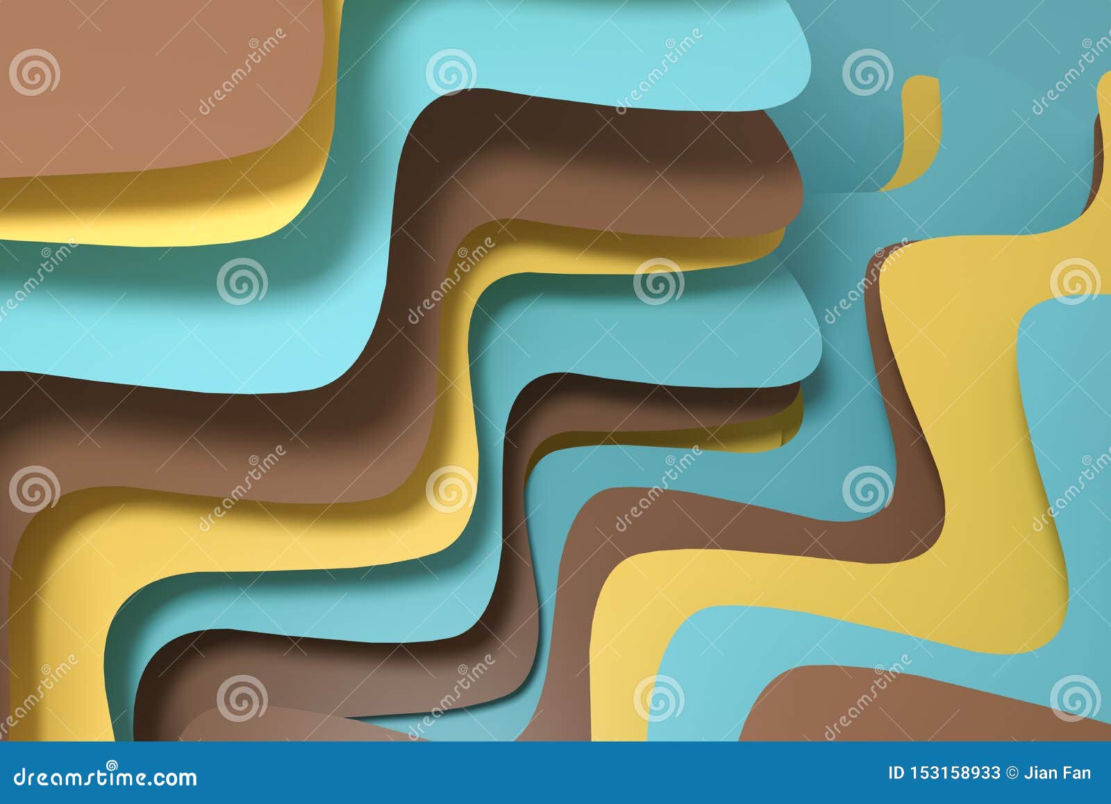 3d Rendering Curve Paper Background, Colorful Background Stock ...