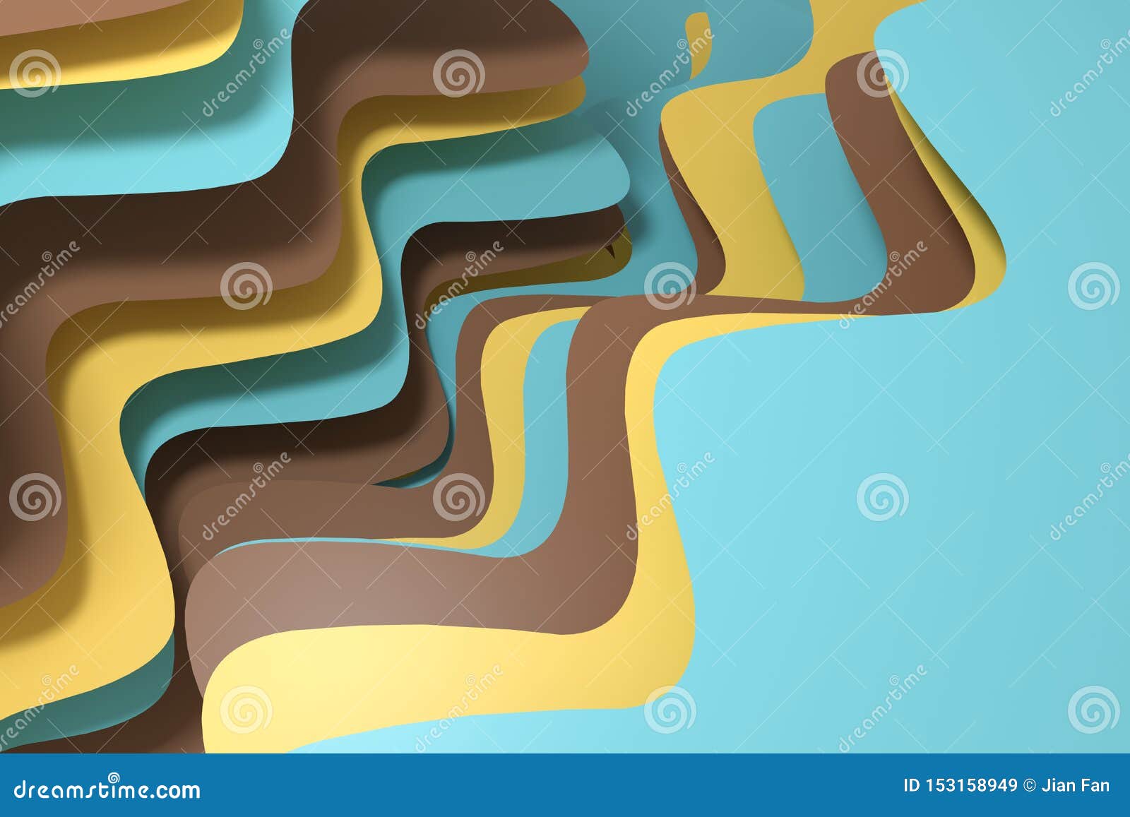 3d Rendering Curve Paper Background, Colorful Background Stock ...