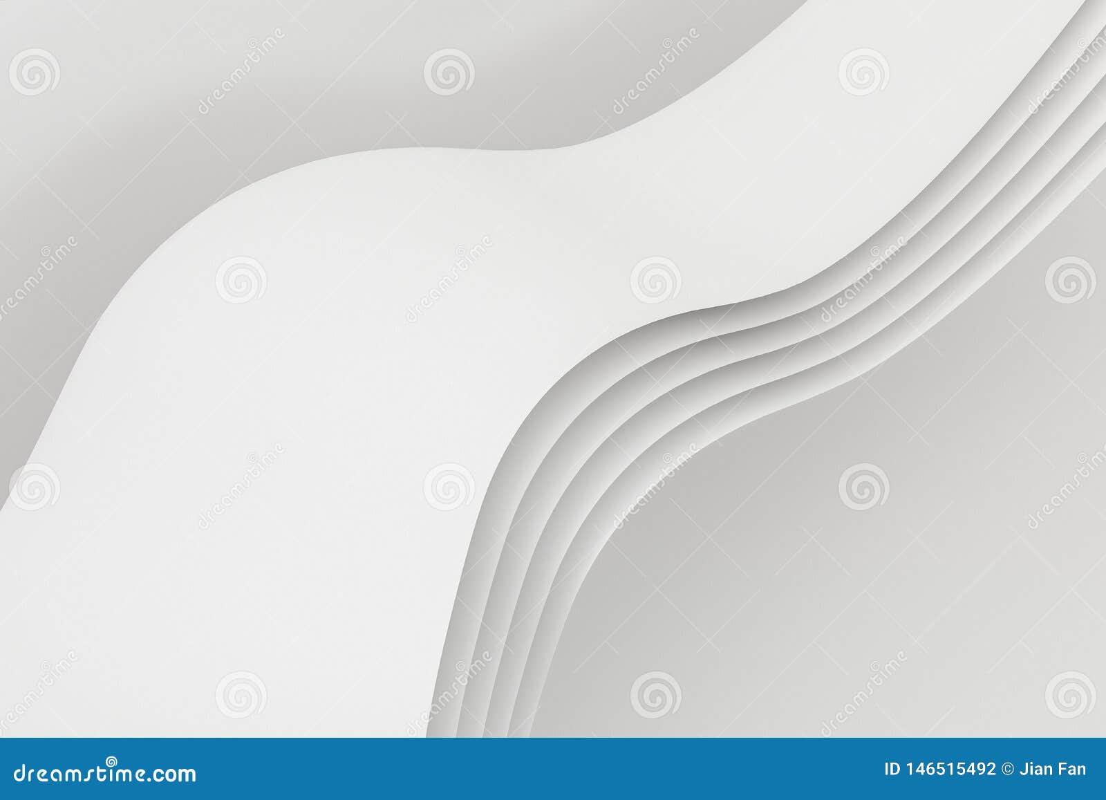 3d Rendering, Curve Surface and Light Background Stock Illustration ...