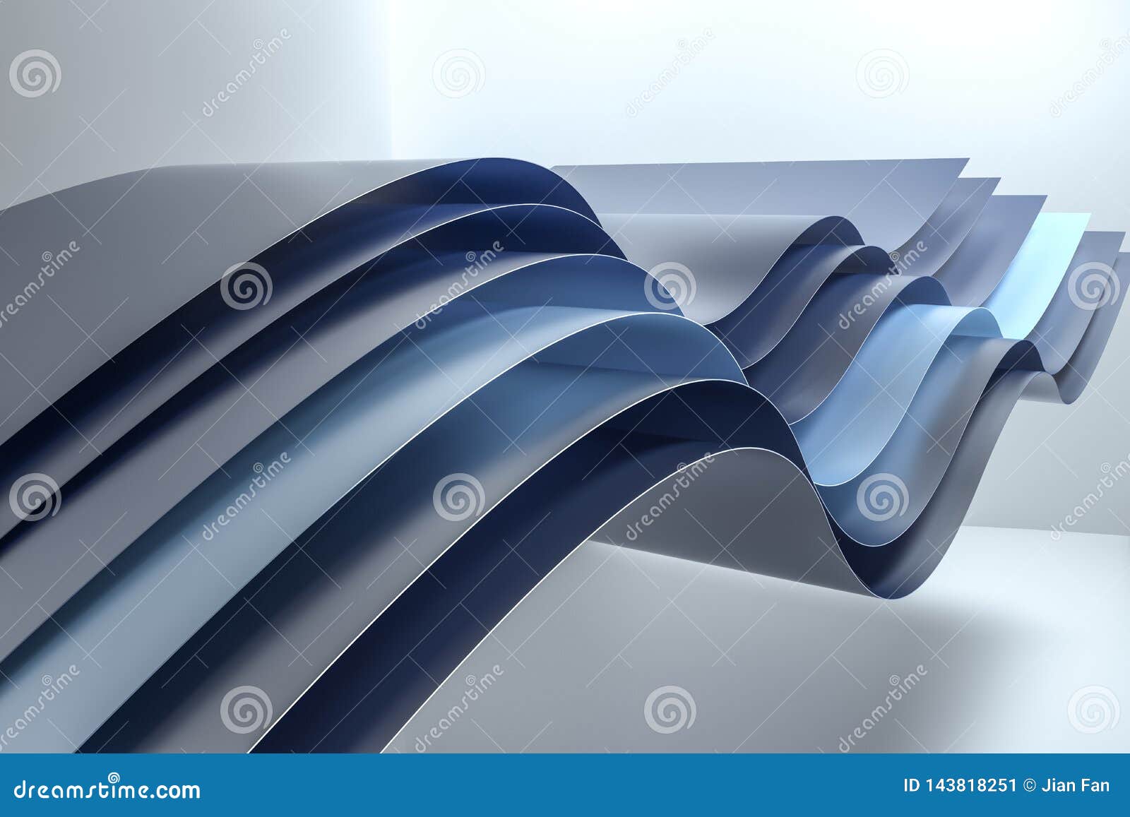 3d Rendering, Curve Surface and Texture Background Stock Illustration ...